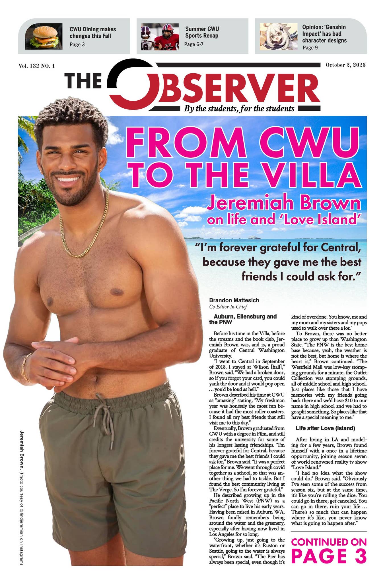 The Observer, Fall 2025 – Issue 1 by CWU Observer - Issuu