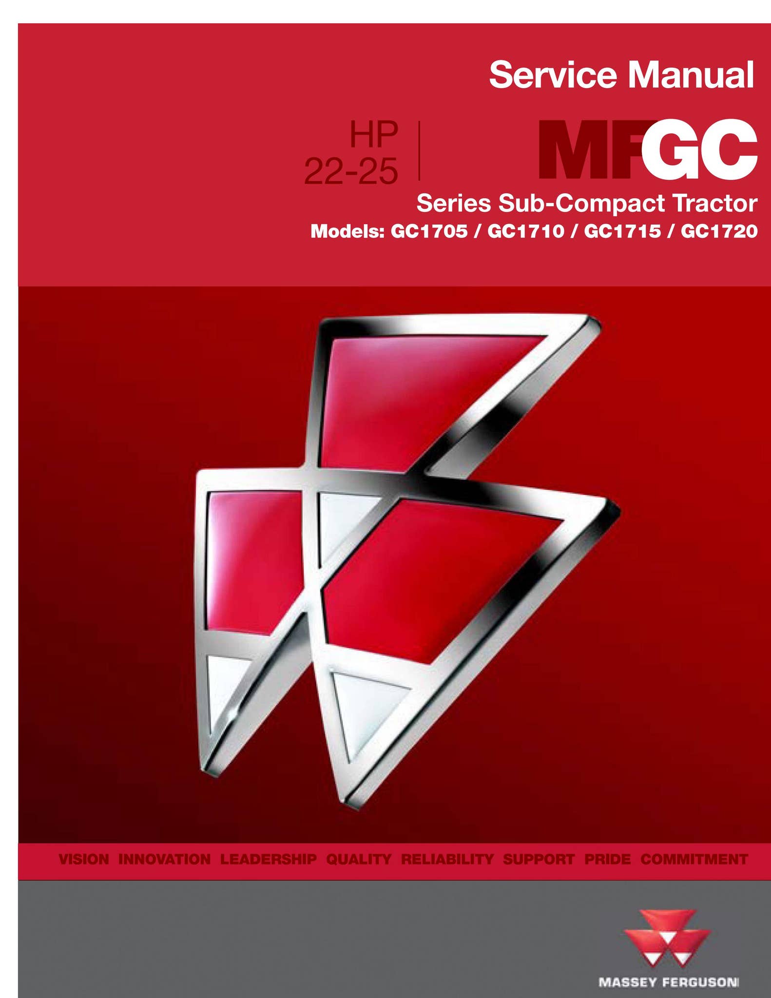 Service Manual - Massey Ferguson Gc1705 Gc1710 Gc1715 Gc1720 Sub ...