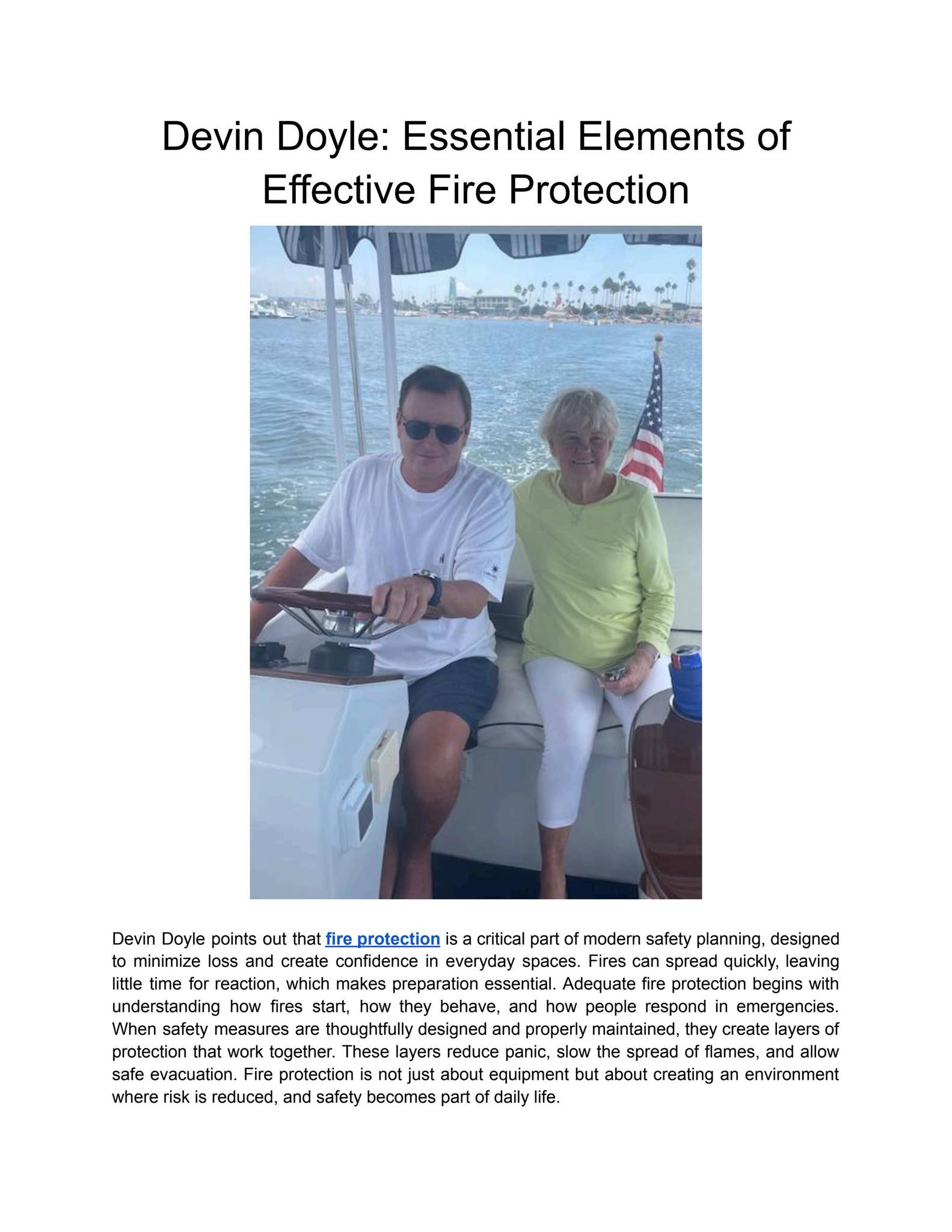 Devin Doyle: Essential Elements of Effective Fire Protection by Devin ...