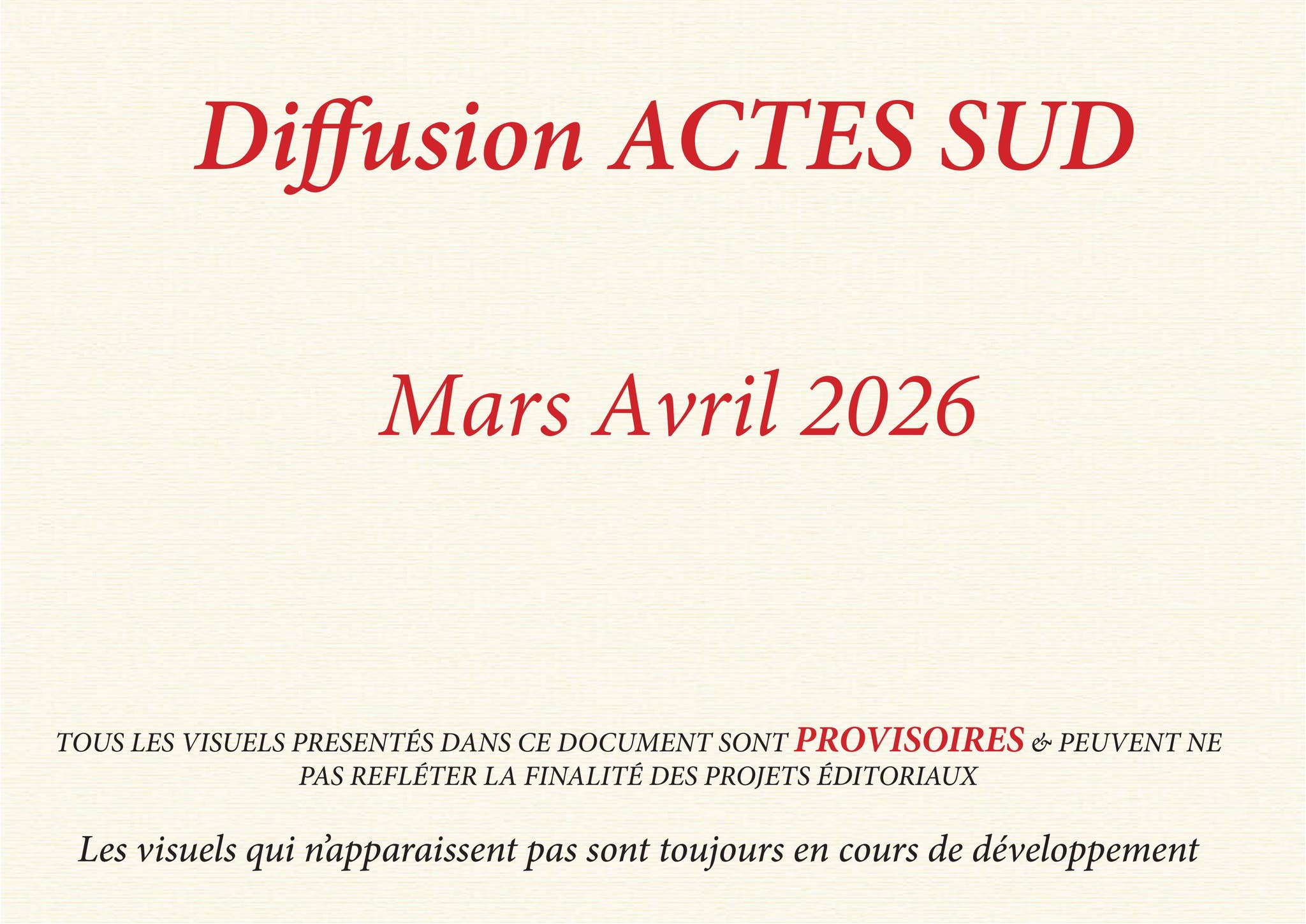 Book Mars Avril 2026 by Actes Sud Issuu - Issuu