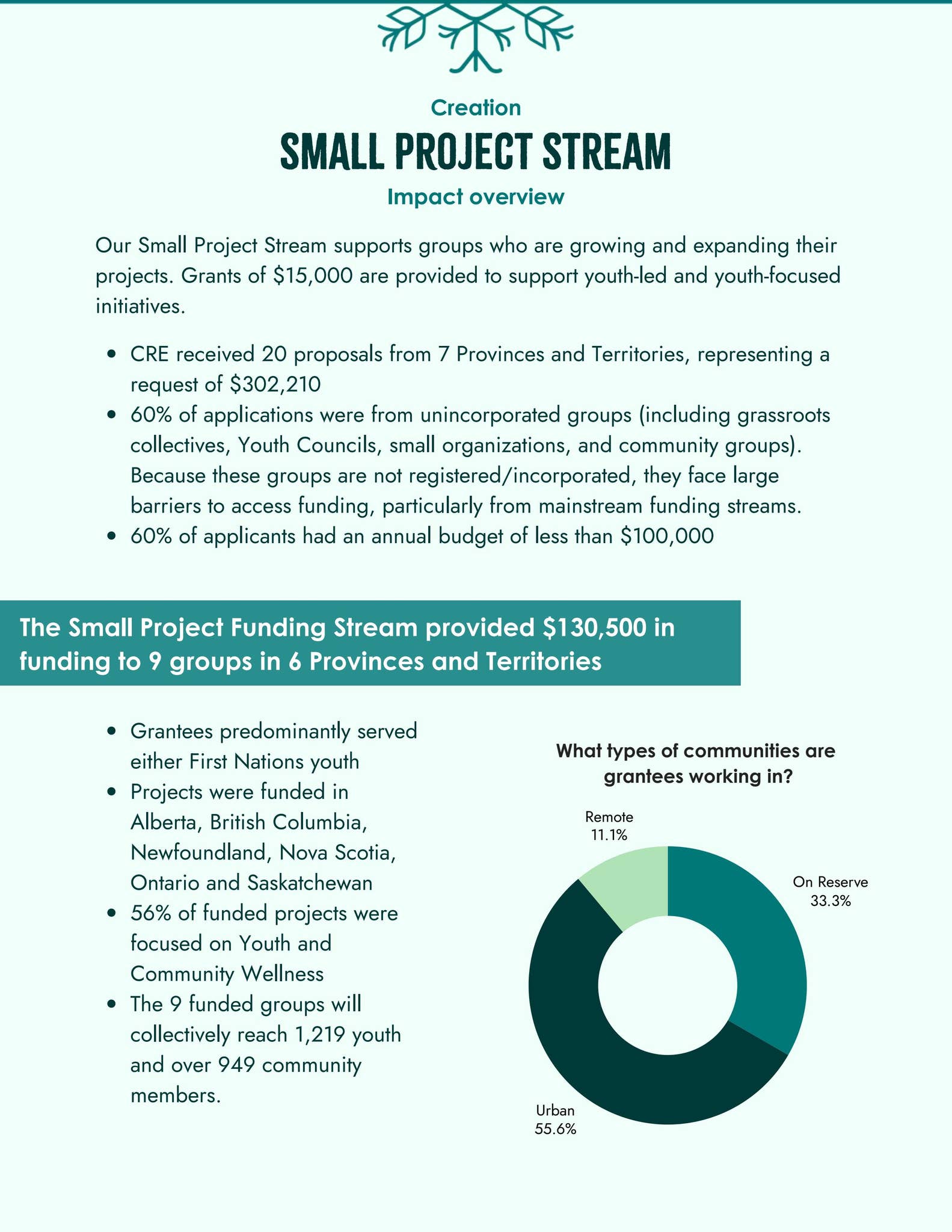 2023 Small Project Stream Impact Report by indigenousyouthroots - Issuu