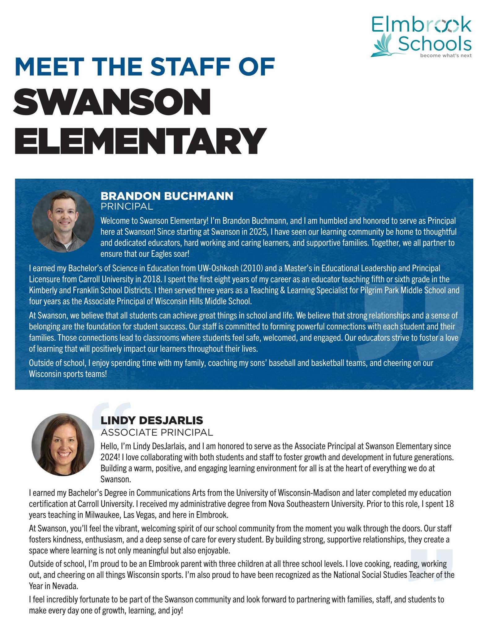 Swanson Staff 2026 by Elmbrook Schools - Issuu