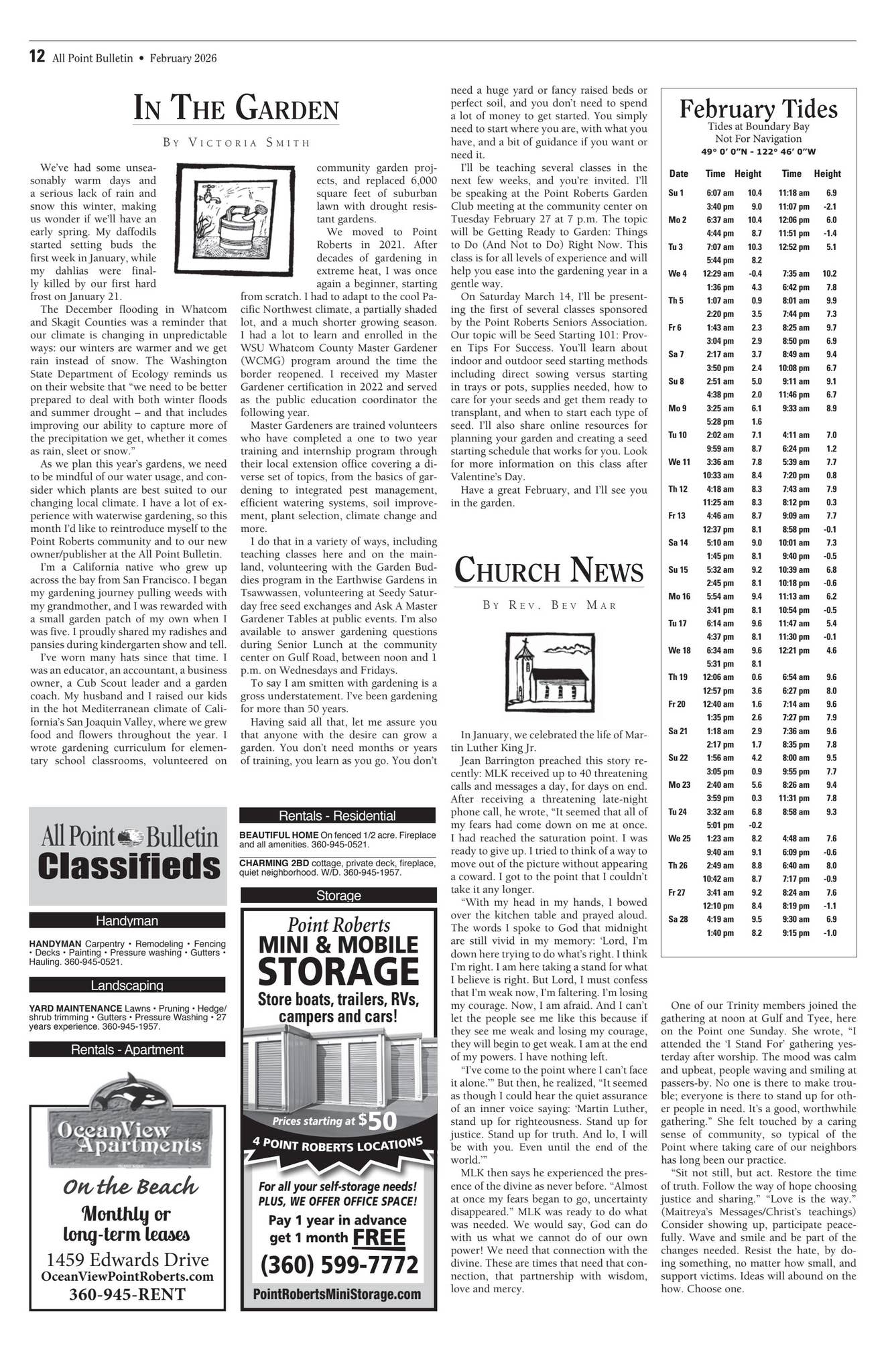 All Point Bulletin: February 2026 classifieds by Point Roberts Press ...