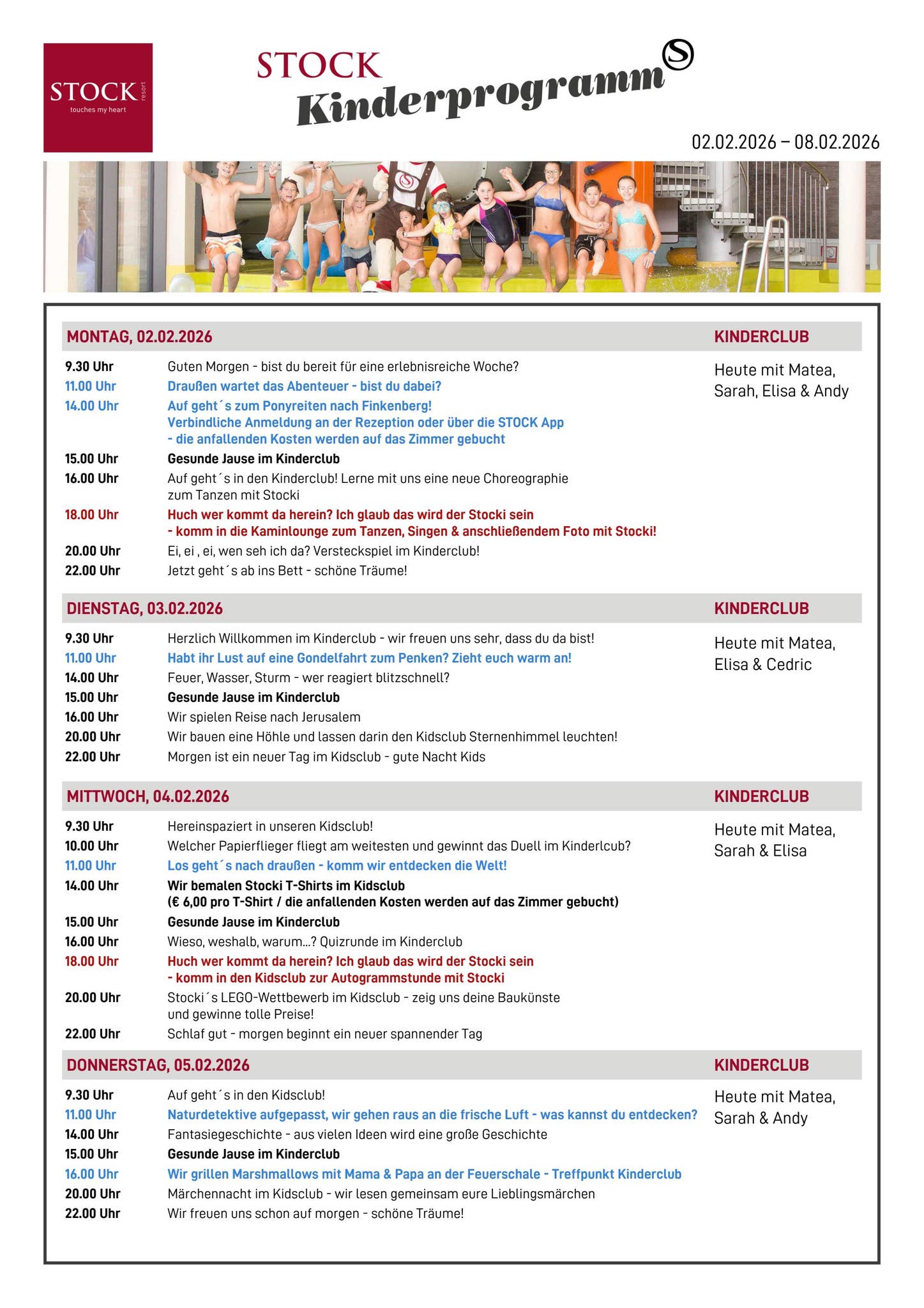 Kinderprogramm by STOCK resort *****s - Issuu