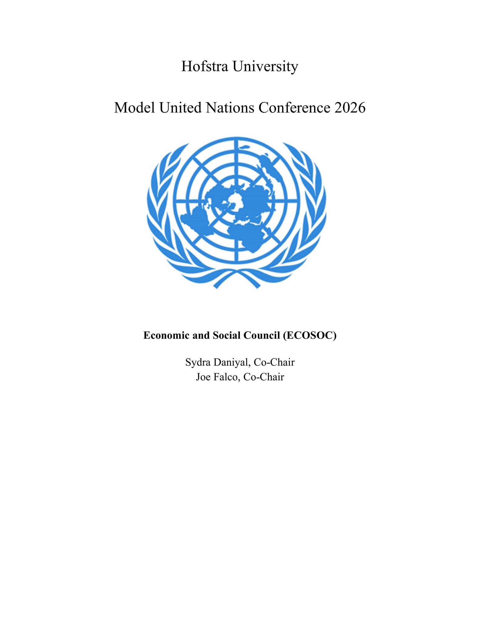 ECOSOC Background Guide - 2026 Model UN - Hofstra University by Hofstra ...