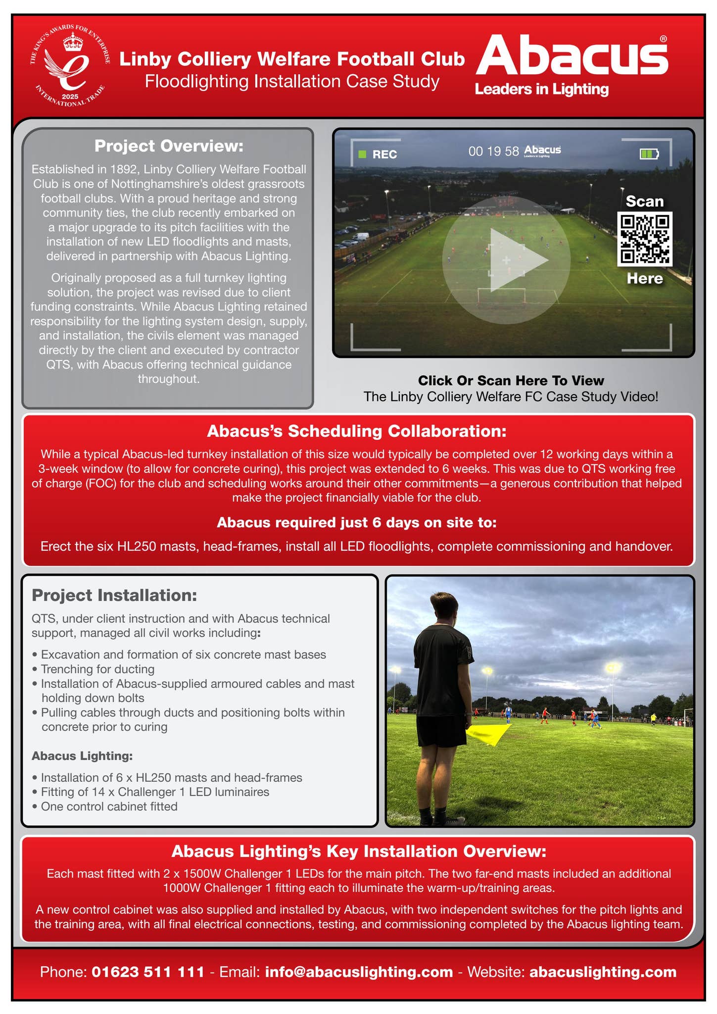 Linby FC Case Study CH1 by abacuslighting - Issuu