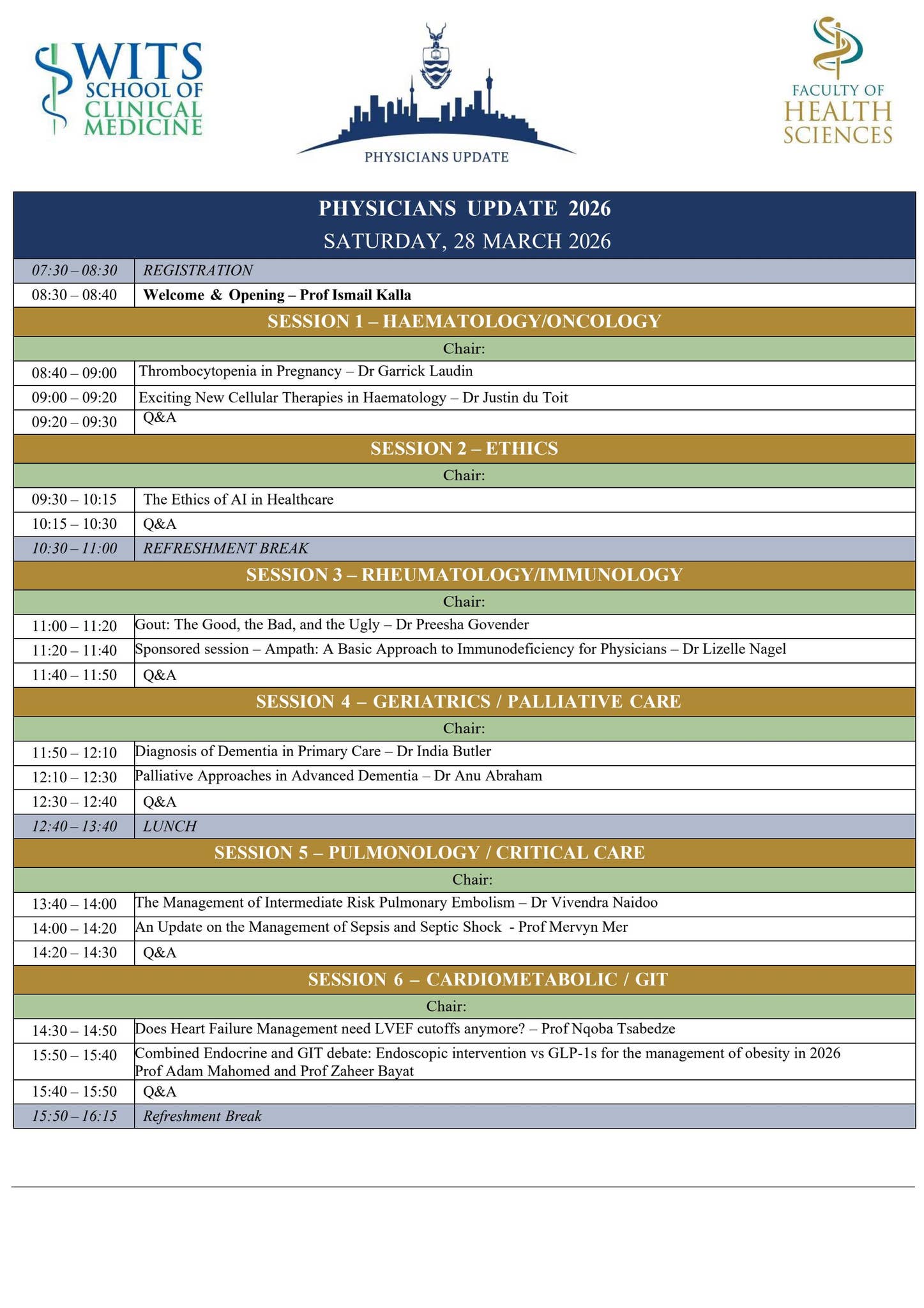 2026 Wits Physicians Update Programme by witsmarketing - Issuu
