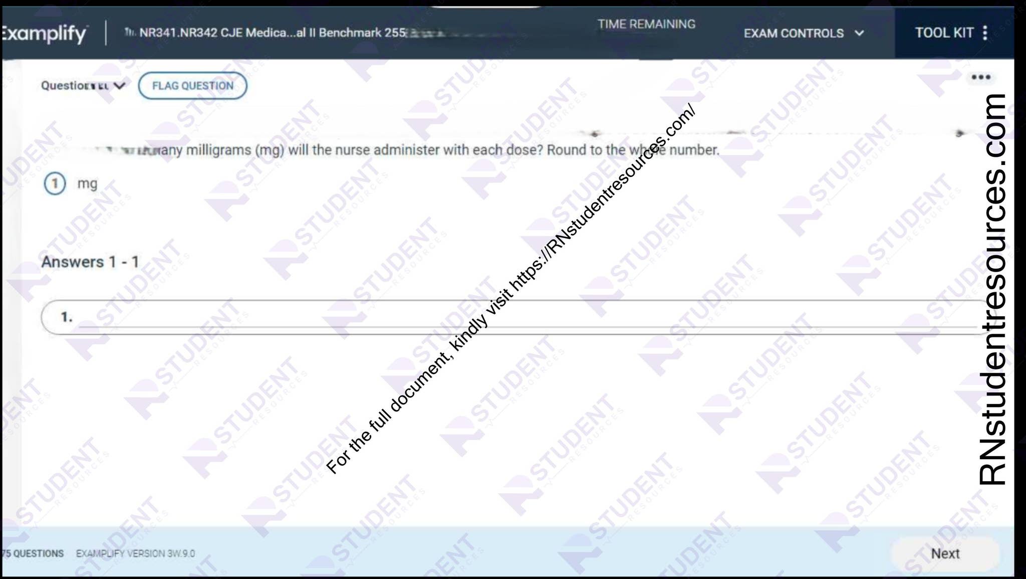 Complex Adult Health NR 341 CJE, Med-Surg II Benchmark CJE, Med Calc ...