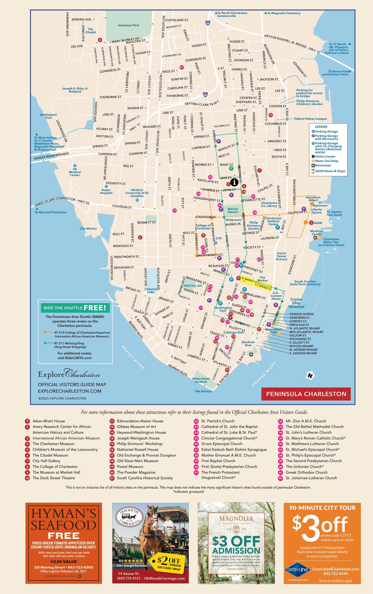 Explore Charleston Visitor Guide Map by Explore Charleston - Issuu