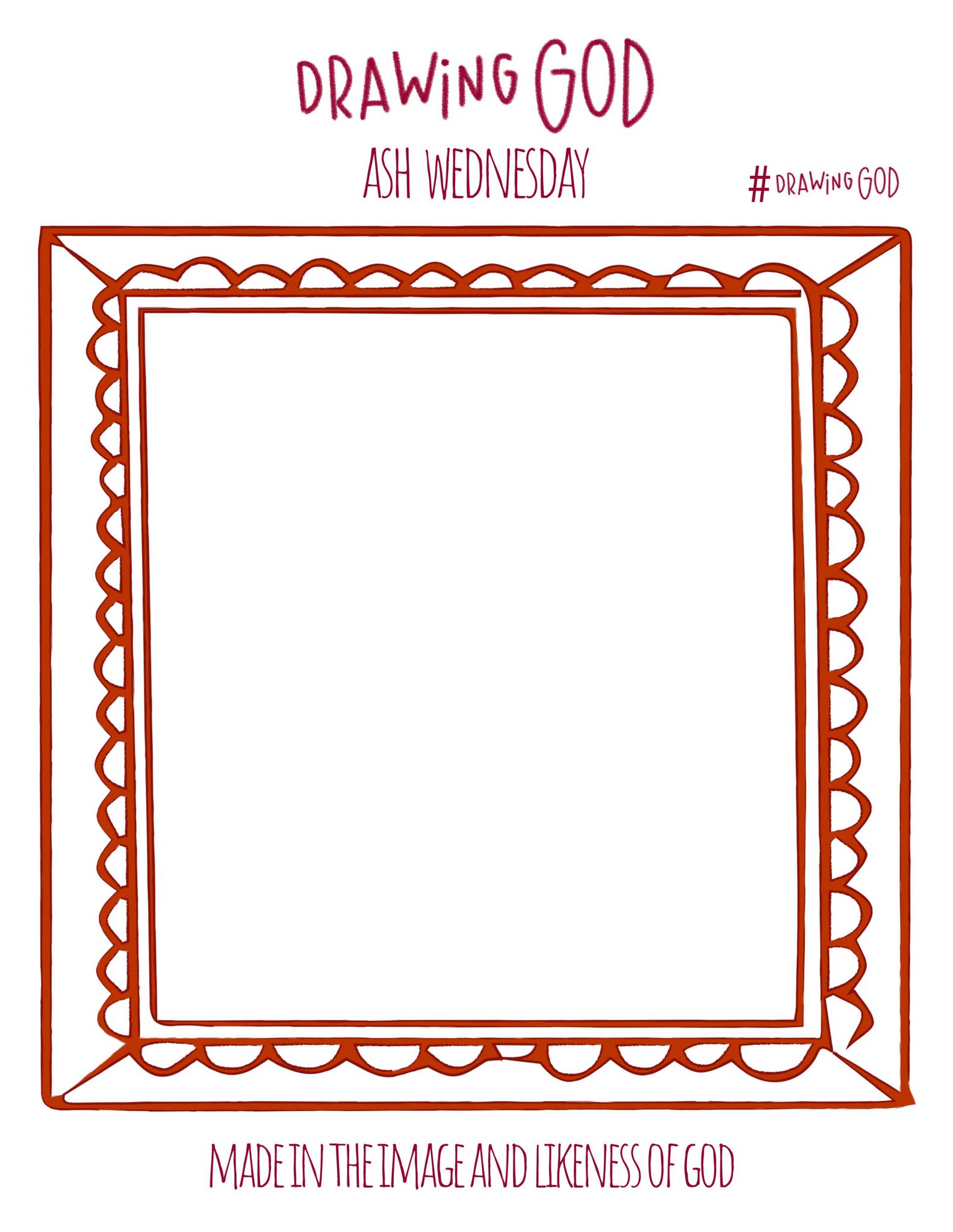 Drawing God Ash Wednesday Placemat by The Church in the 21st Century ...