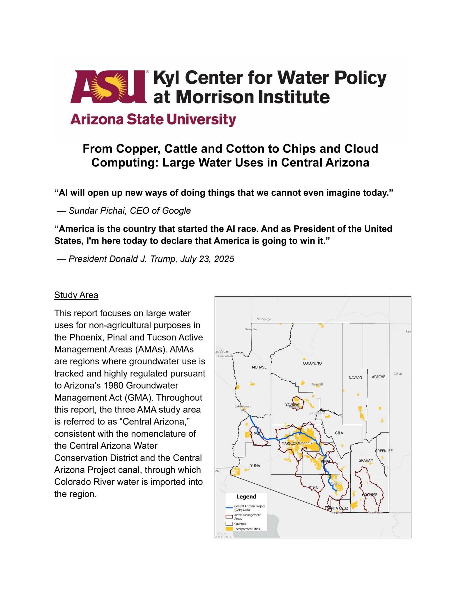 Large Water Users in Central Arizona by ASUWattsCollege - Issuu
