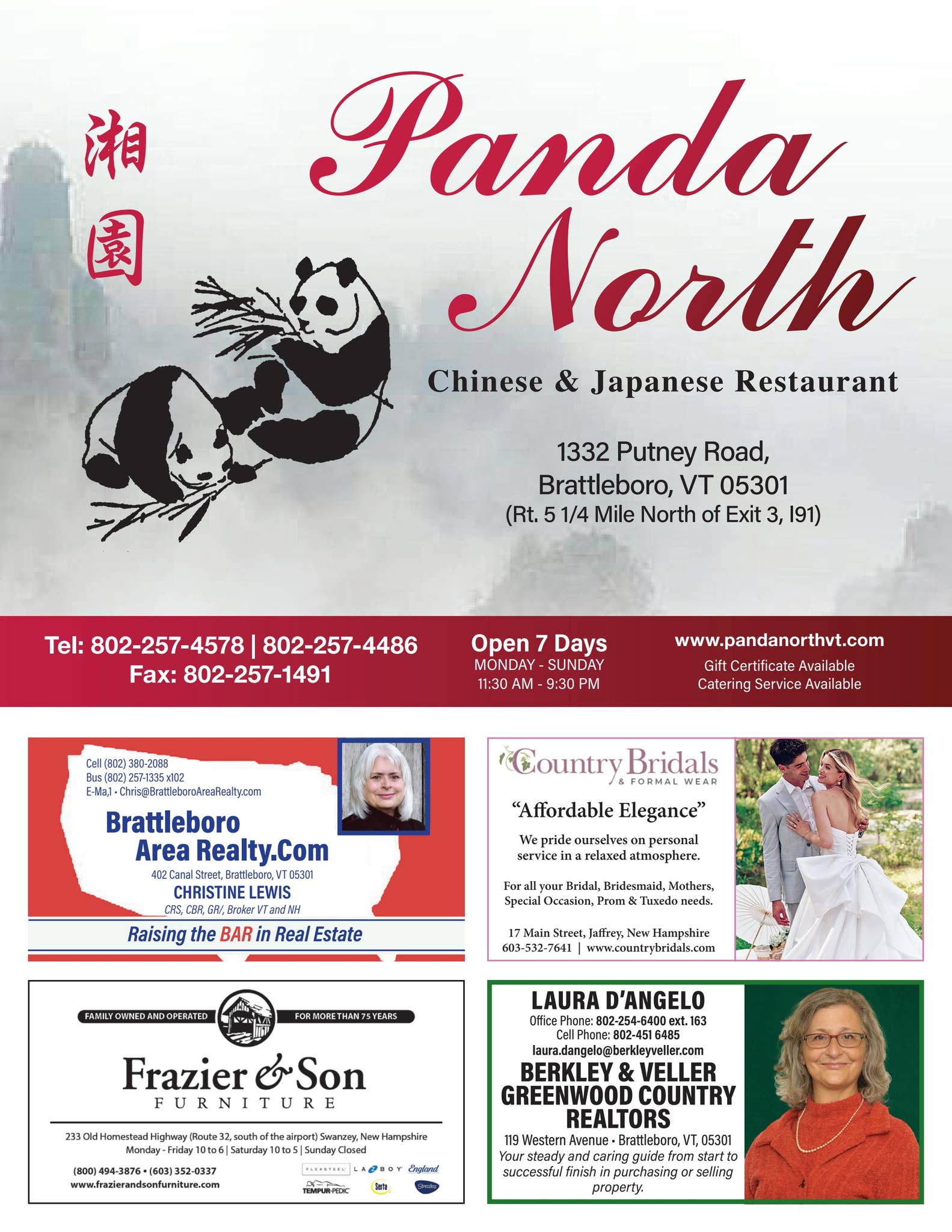 Panda North Menu 2026 by New England Newspapers, Inc. - Issuu