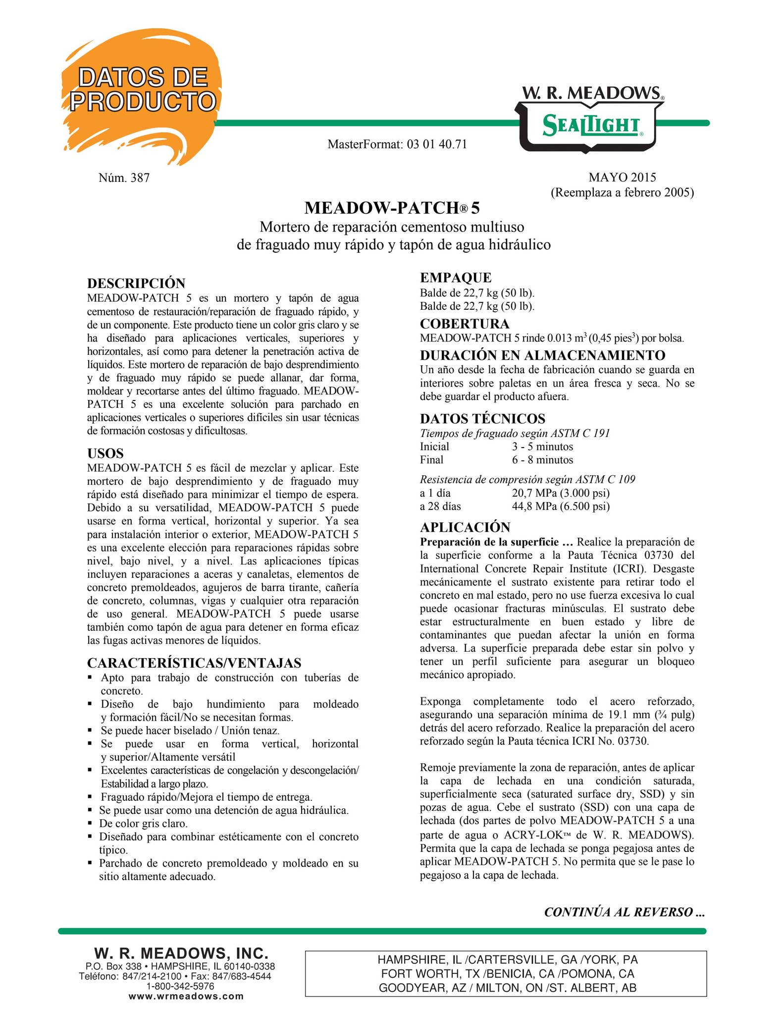 MEADOW-PATCH® 5 by MATCO Internacional, S.A. - Issuu