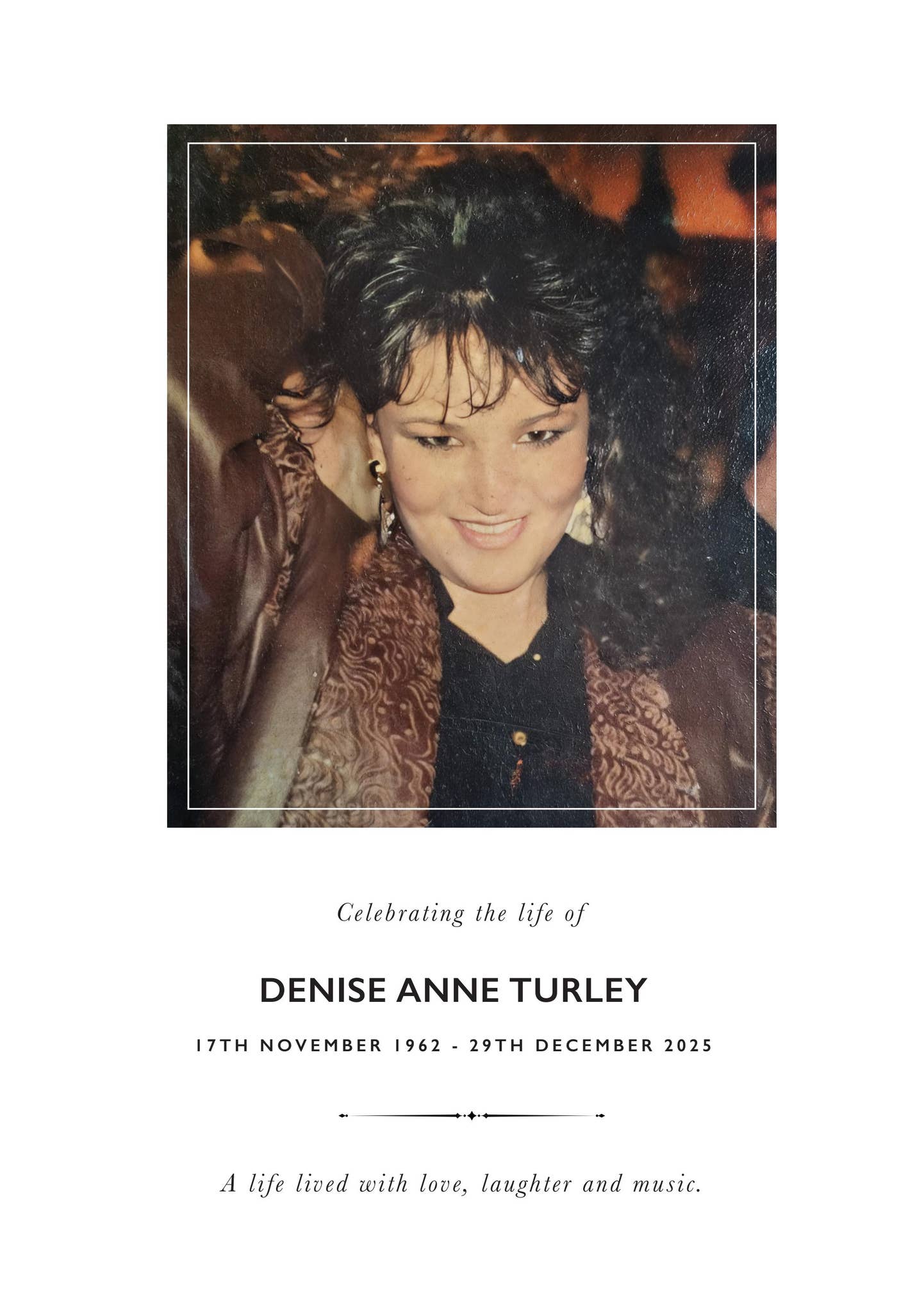 DENISE_ANNE_TURLEY_OrderOfService by suzanne.goldsmith - Issuu