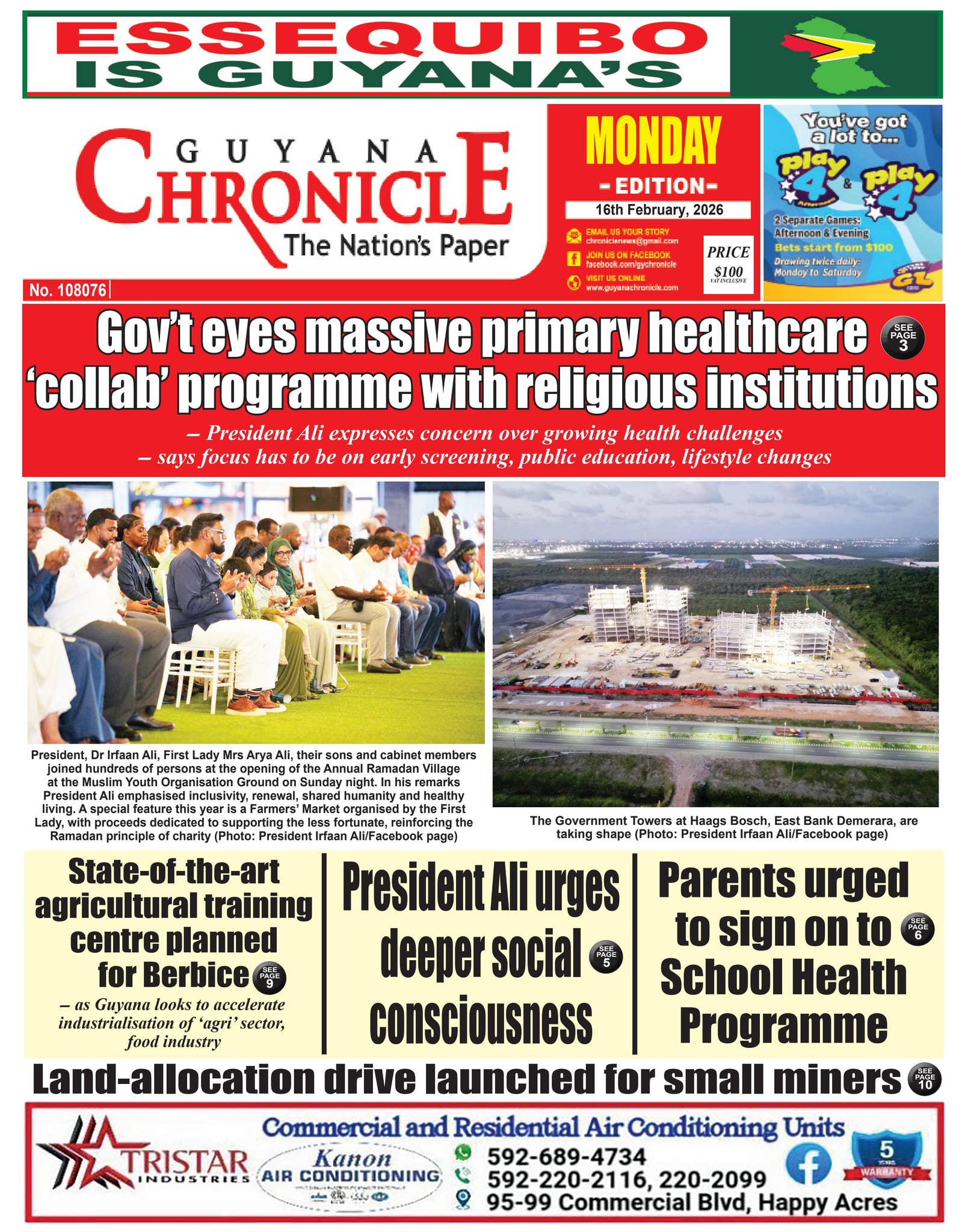 Guyana Chronicle E-Paper 16-02-2026 by Guyana Chronicle - Issuu