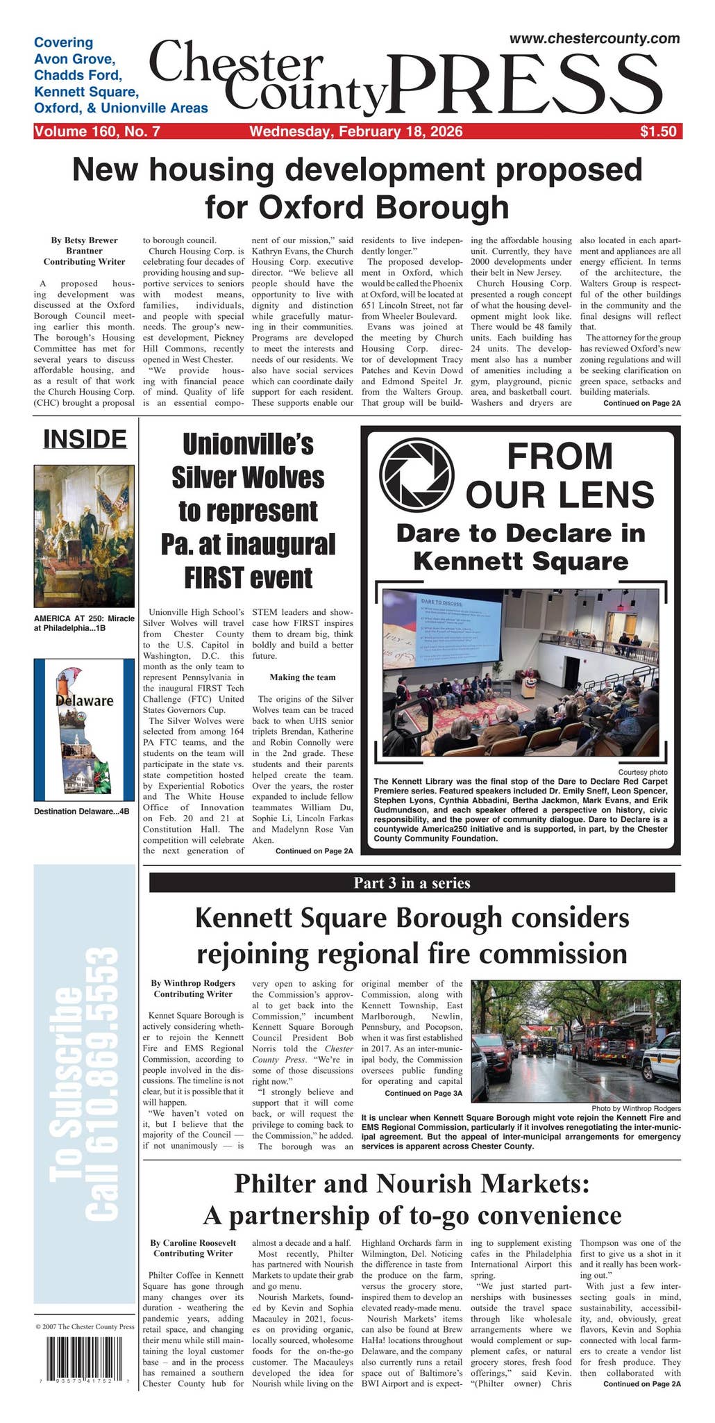 Chester County Press 02-18-2026 Edition and Destination Delaware by Ad ...