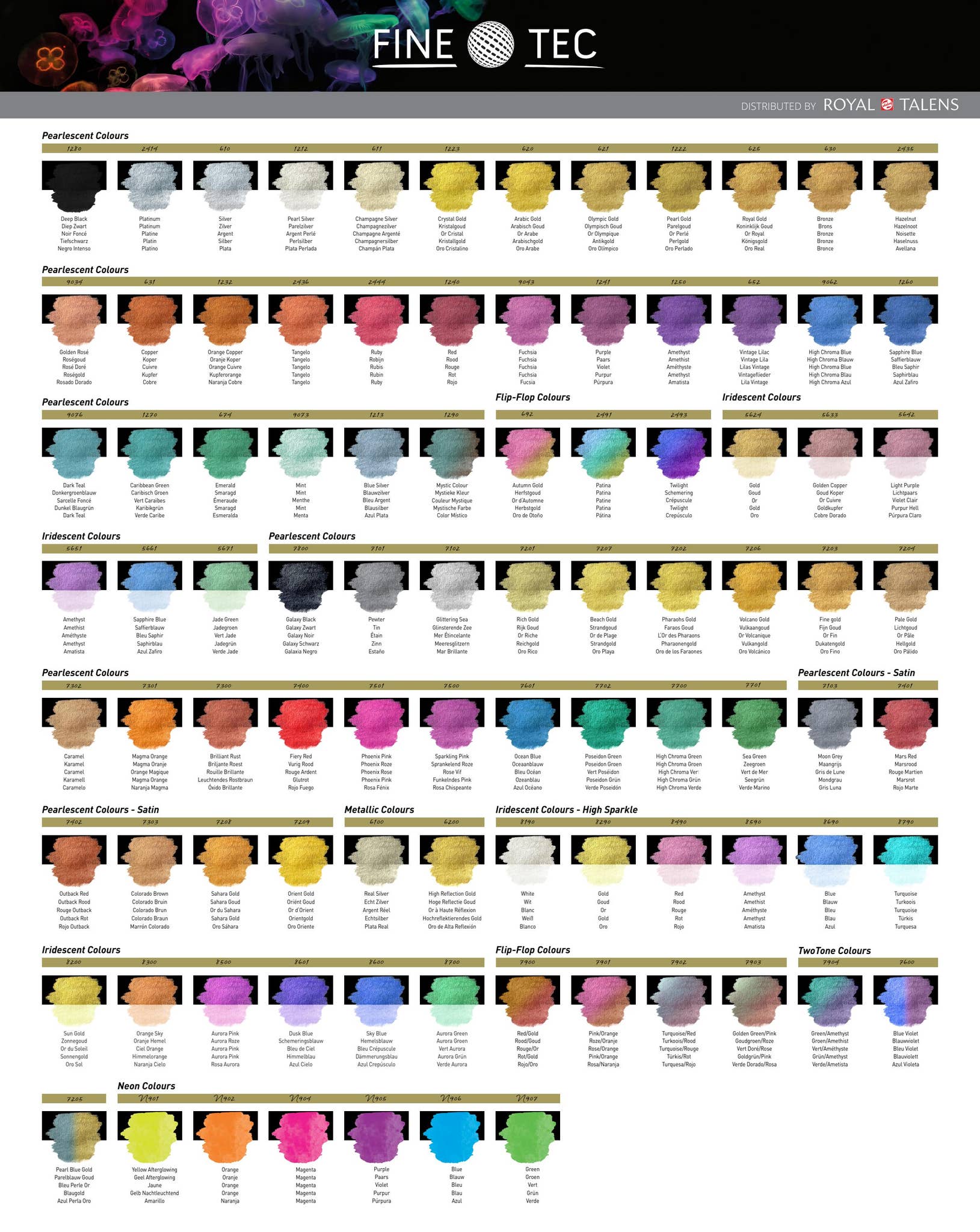 Finetec watercolour colour chart by Royal Talens - Issuu