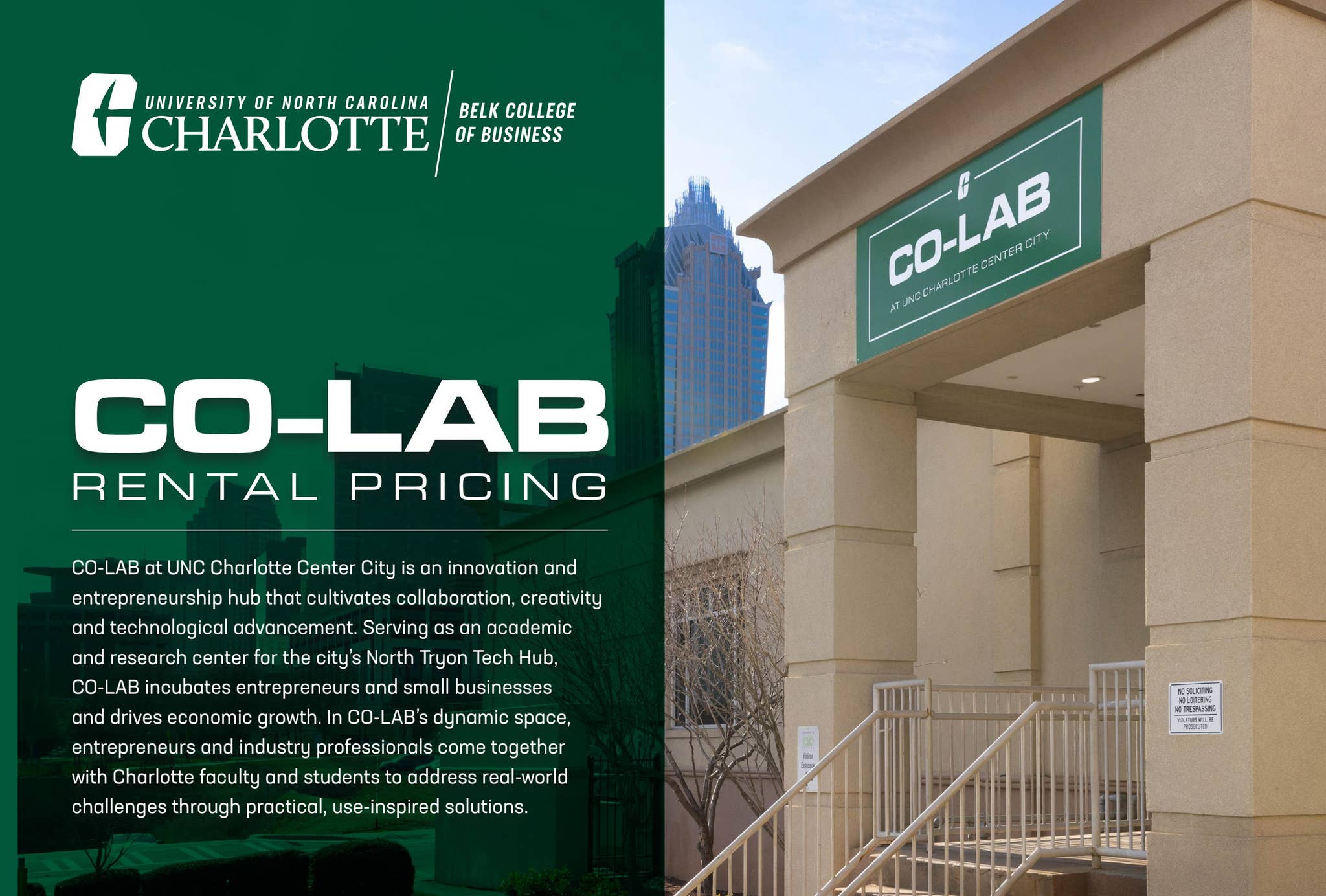 2026 CO-LAB at UNC Charlotte Center City Rental Pricing by UNC ...
