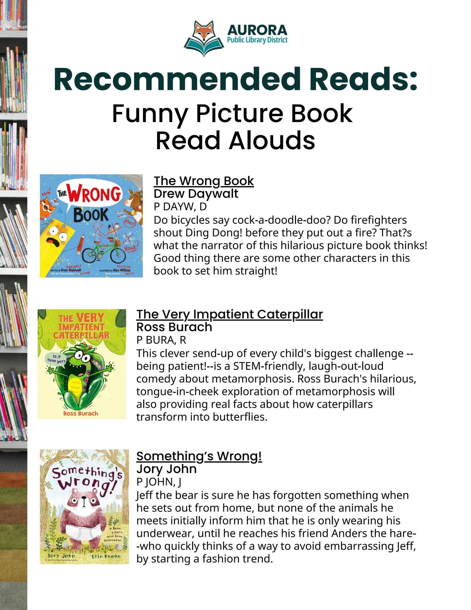 Funny Read Alouds 2026 by Aurora Public Library District, IL - Issuu