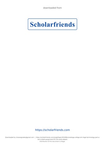 Conestoga College OLRN Legal Terminology -PART A – Term Sheet Assignment F21 (20 marks) DETAILS ...