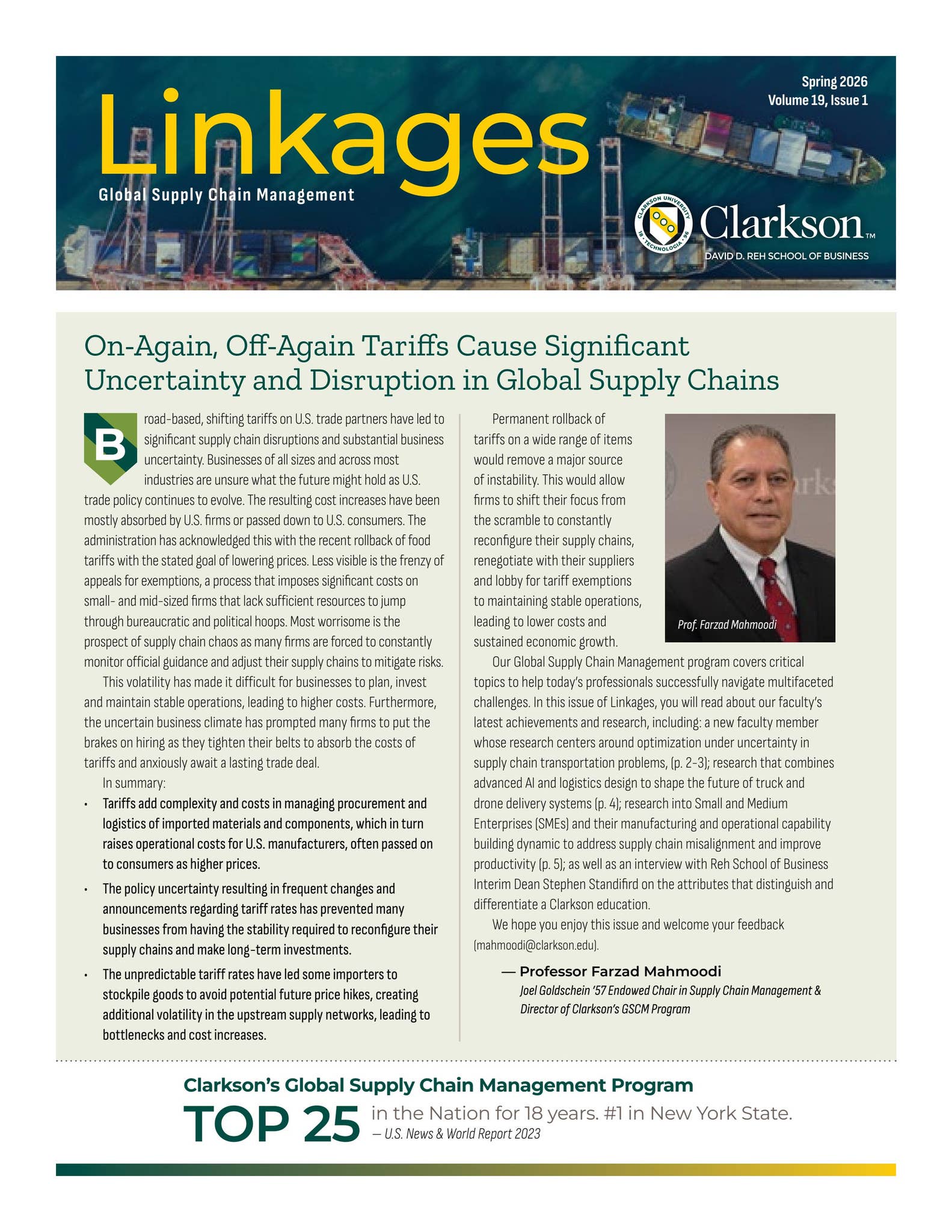 Linkages: Global Supply Chain Management at Clarkson University ...