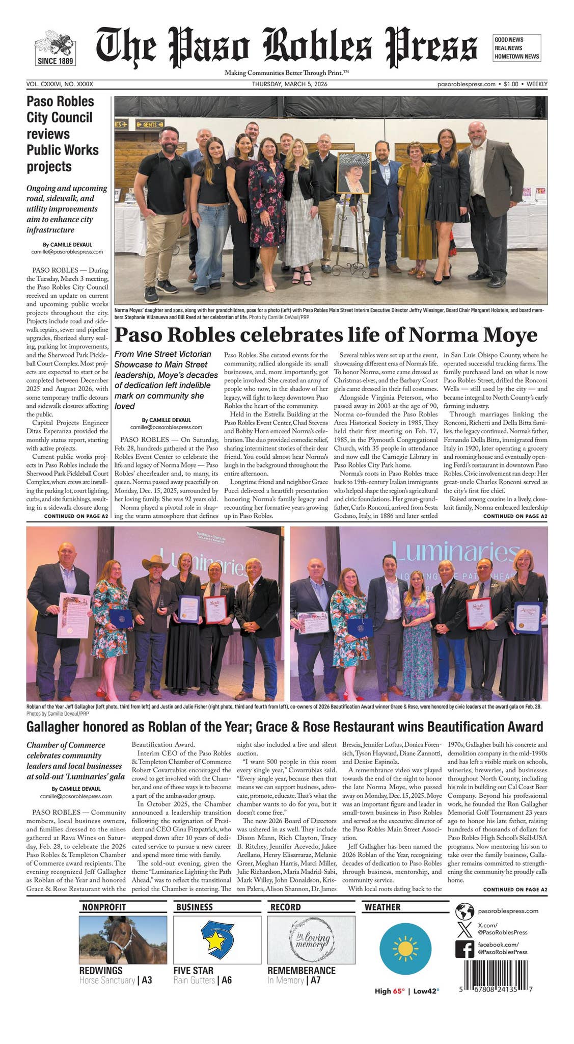 Paso Robles Press • March 5, 2026 by 13 Stars Media - Issuu