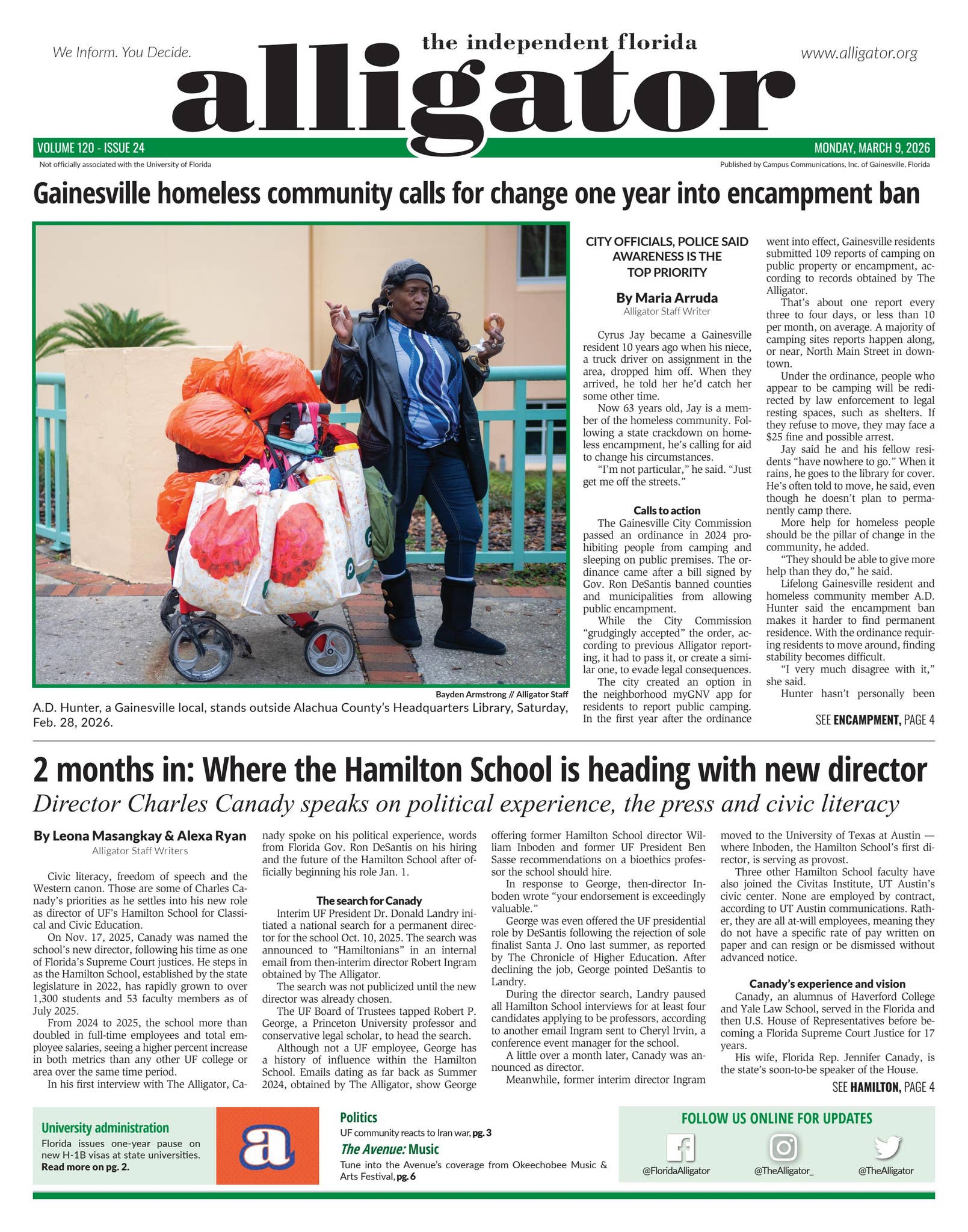 Monday, March 9, 2026 by The Independent Florida Alligator - Issuu