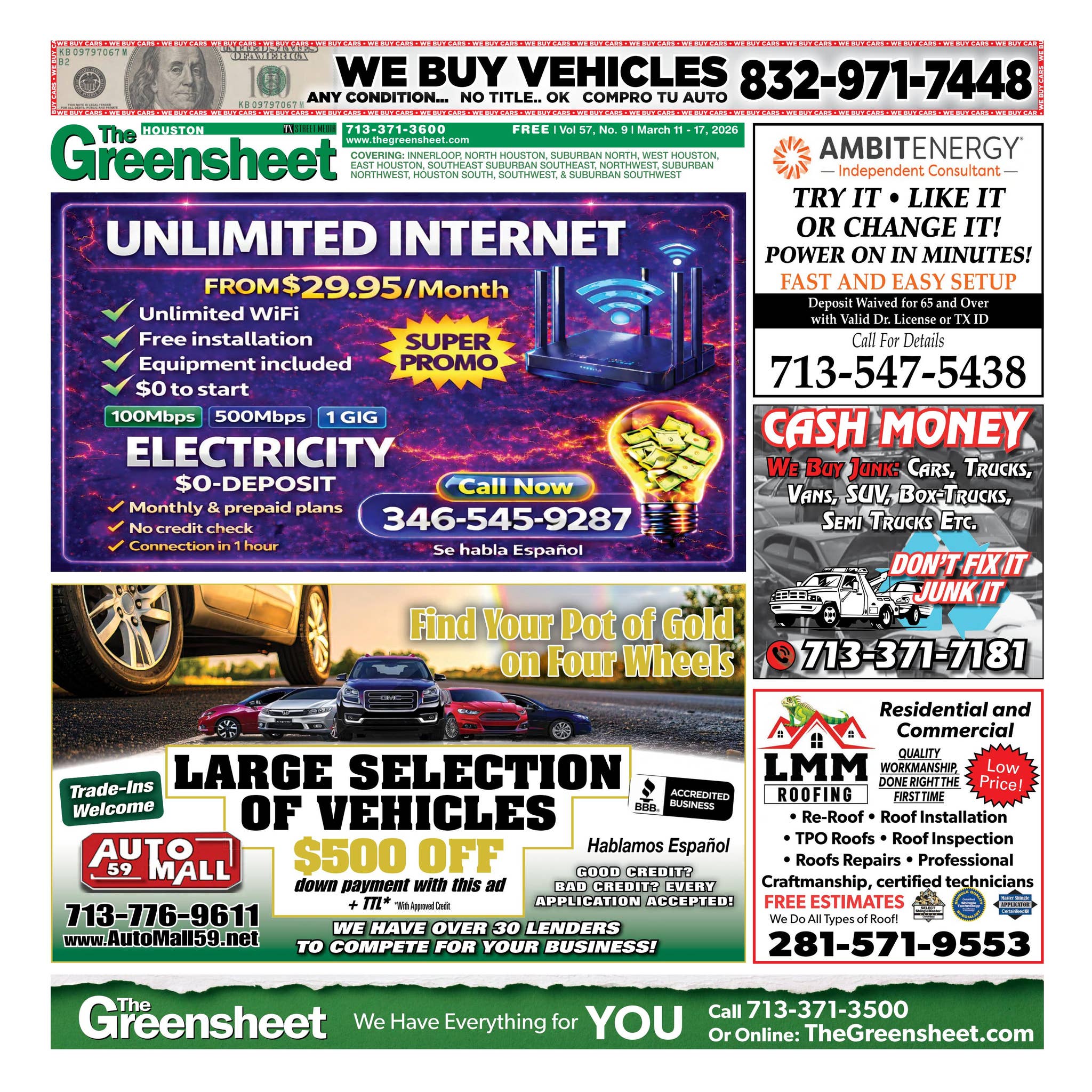 The 3-11-2026 Edition of The Greensheet Houston by Street Media - Issuu