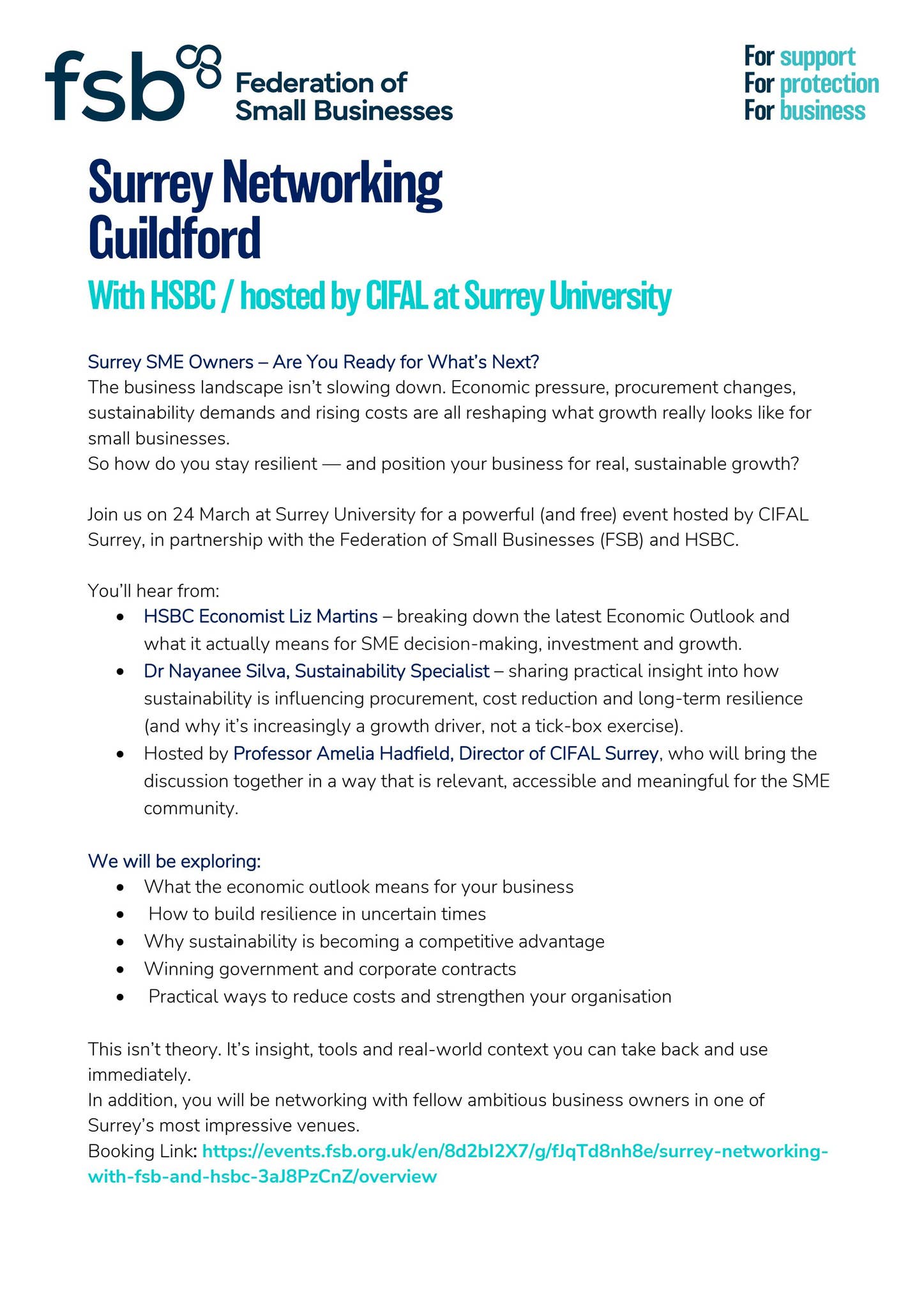 Agenda and info - FSB HSBC event Guildford 24th March 2026 by ...