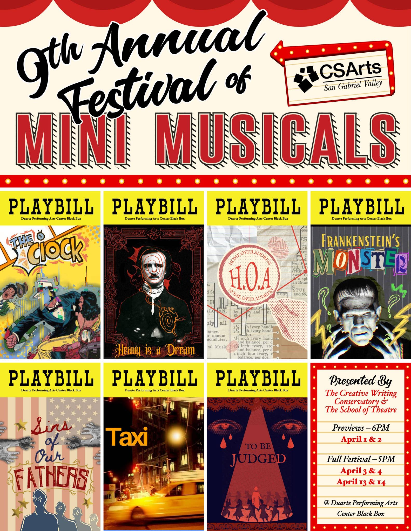 CSArts-SGV 9th Annual Festival of Mini Musicals Program by California ...