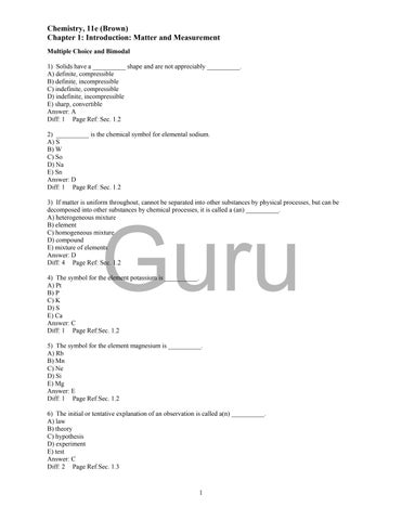 Test Bank For Chemistry The Central Science by AnswerDone - Issuu