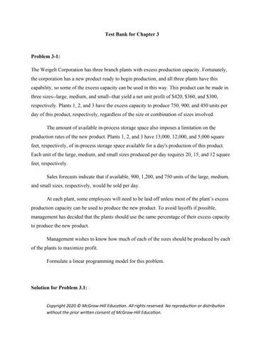 Test Bank Introduction to Operations Research 11th Edition by Frederick ...