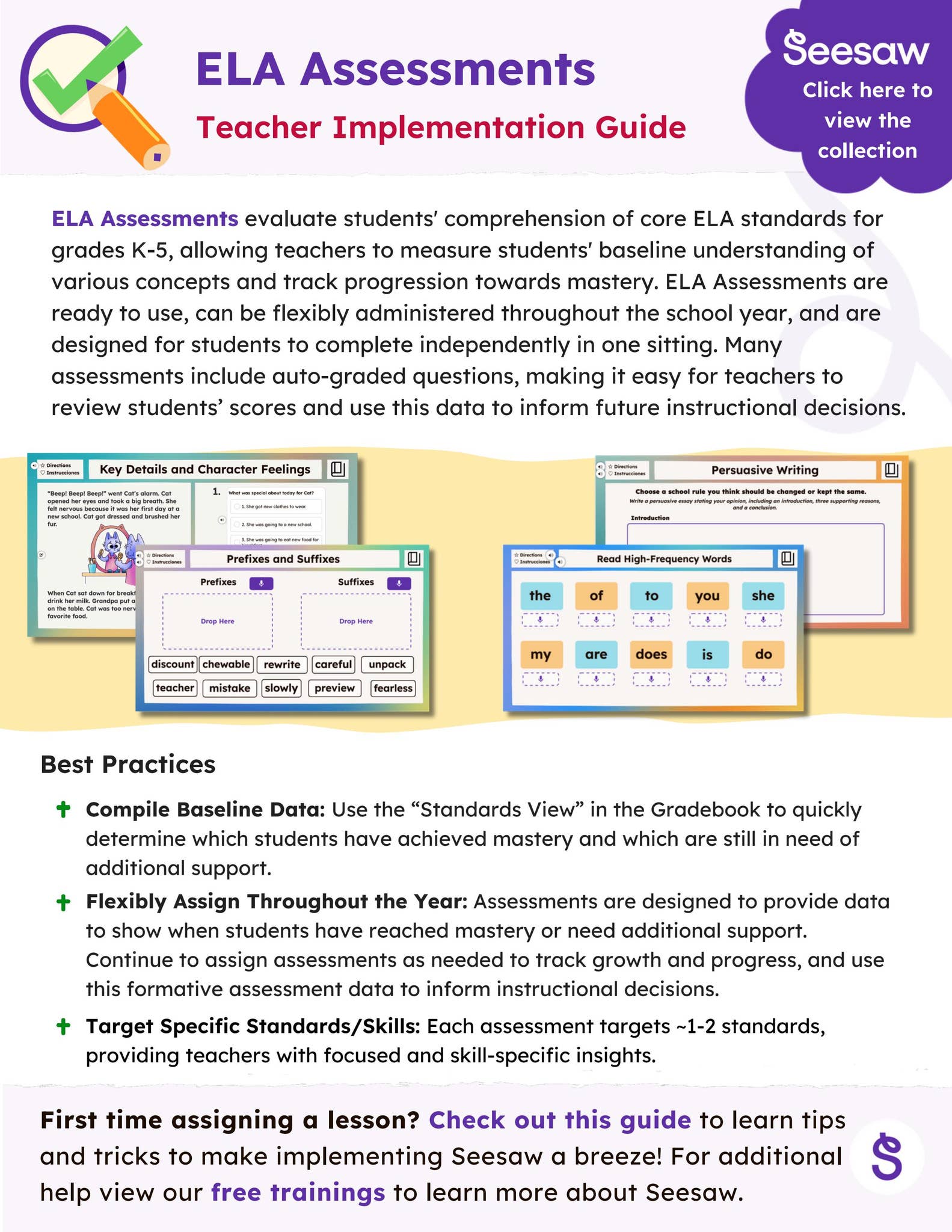 Assessments Collection Implementation Guides by seesawlearning - Issuu