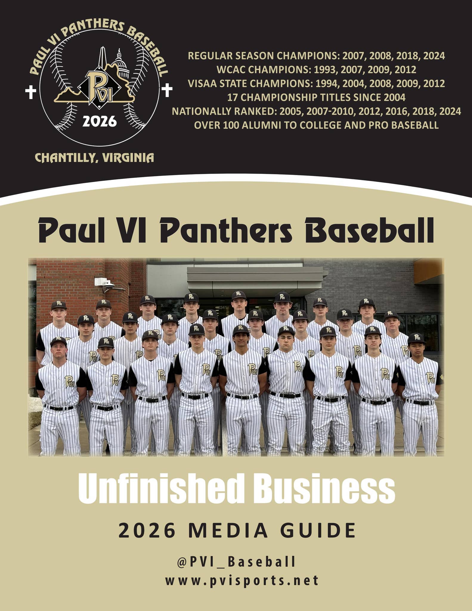 PVI Baseball Media Guide 2026 by St. Paul VI Catholic High School - Issuu