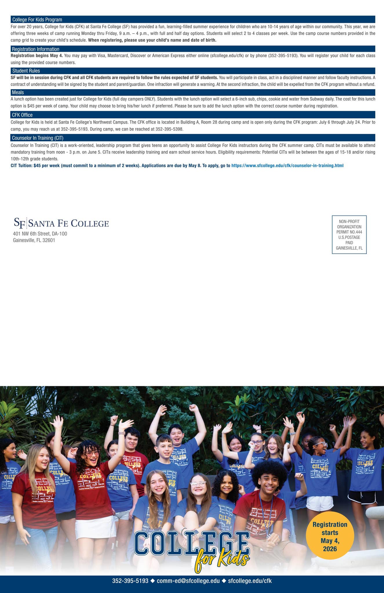 2026 College For Kids NW Brochure by Santa Fe College - Issuu