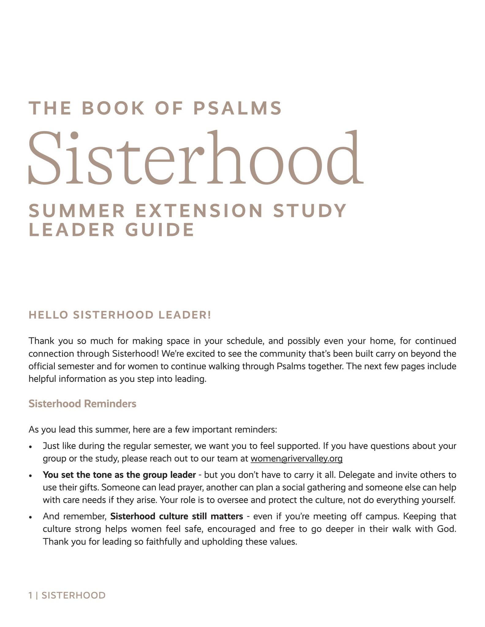 Leader Guide - Summer Sisterhood 2026 by rivervalleychurch - Issuu