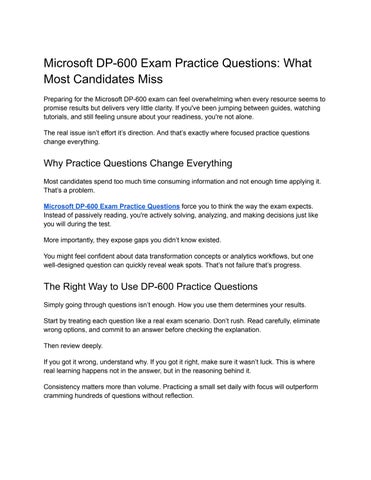 Microsoft DP-600 Exam Practice Questions_ What Most Candidates Miss by ...