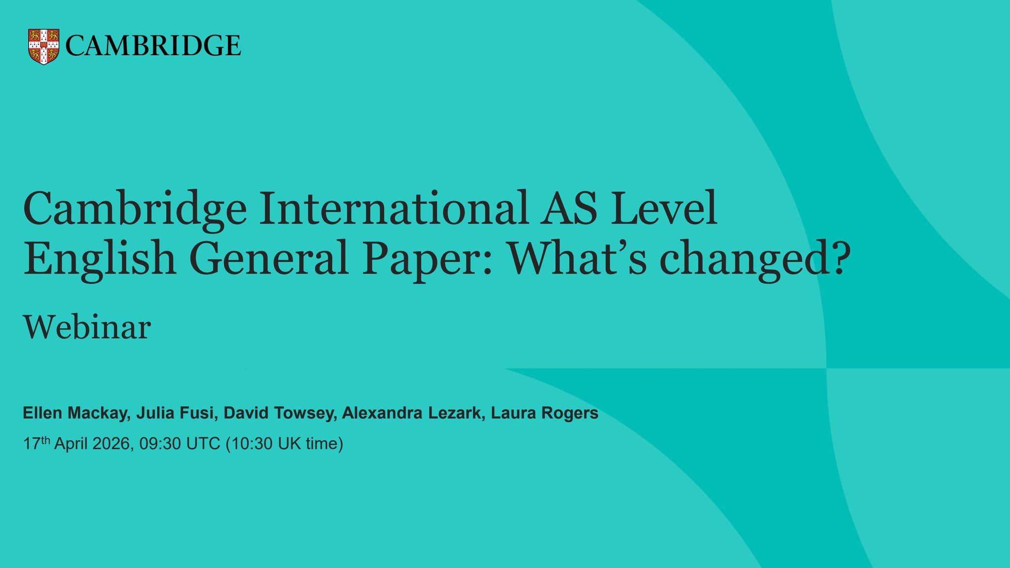 Cambridge International AS Level English General Paper Webinar Slides ...