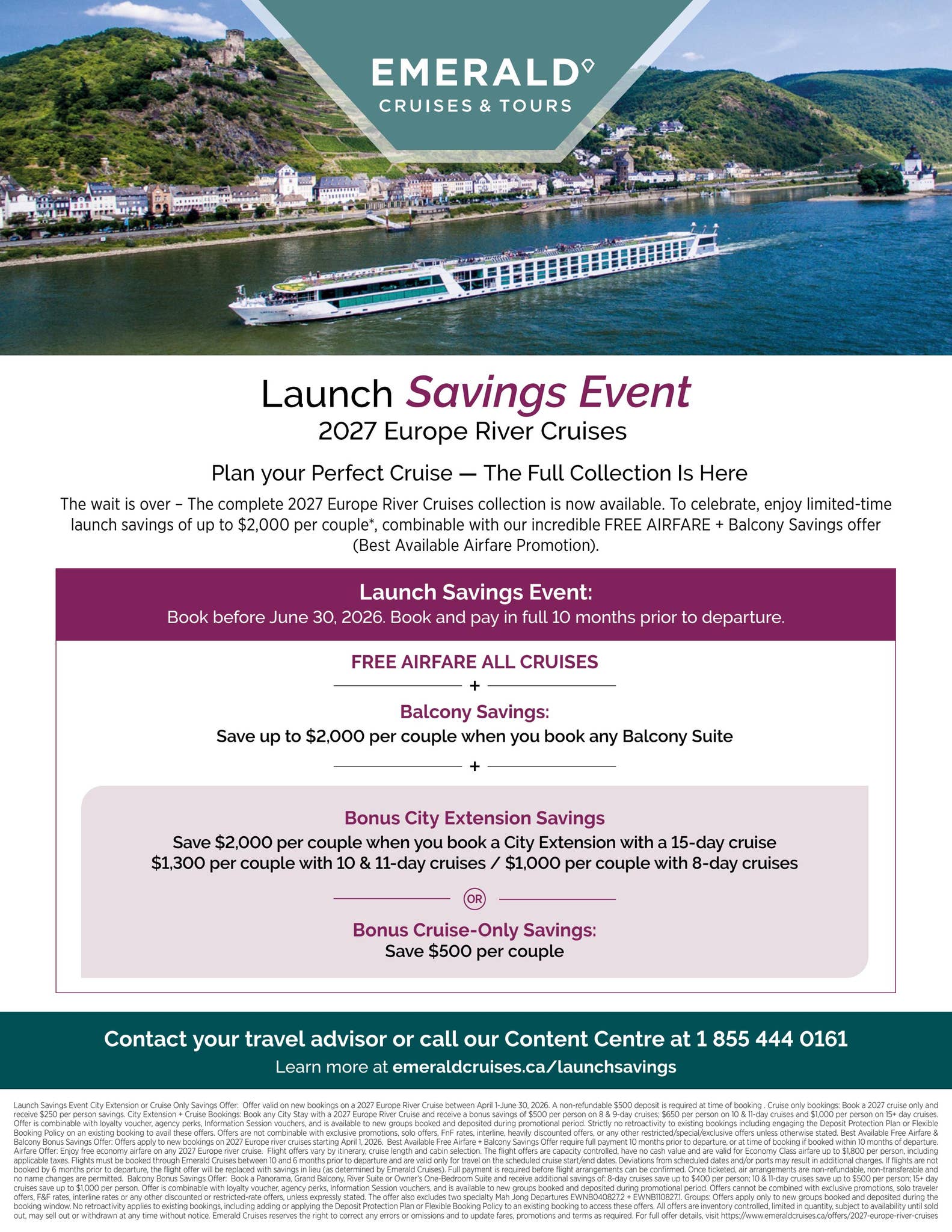 ER_2027 ERC Launch Savings flyer_Mar2026 by Emerald Cruises Canada - Issuu