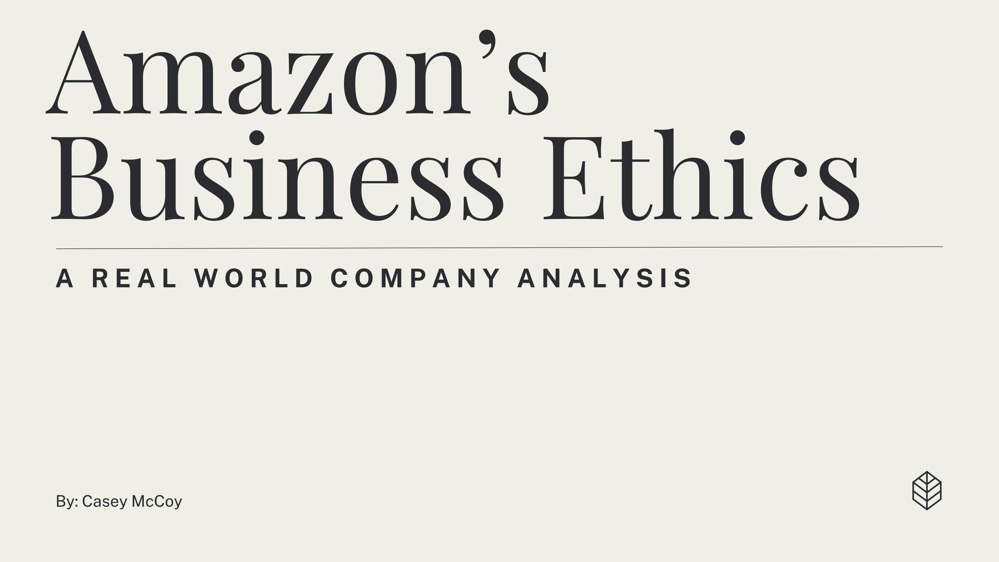 Business Ethics Final Project by Casey McCoy - Issuu