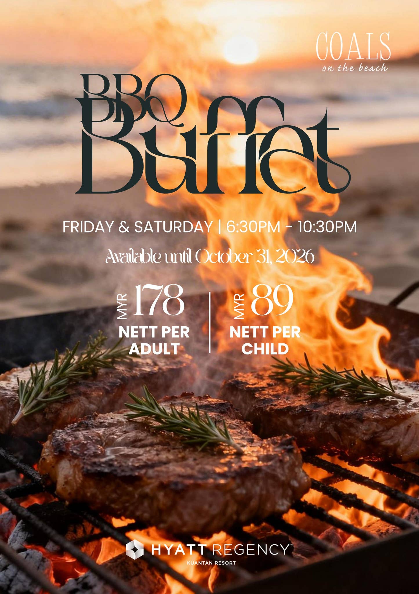 MENU: Weekend BBQ Buffet @ Coals on the Beach by Hyatt Regency Kuantan ...