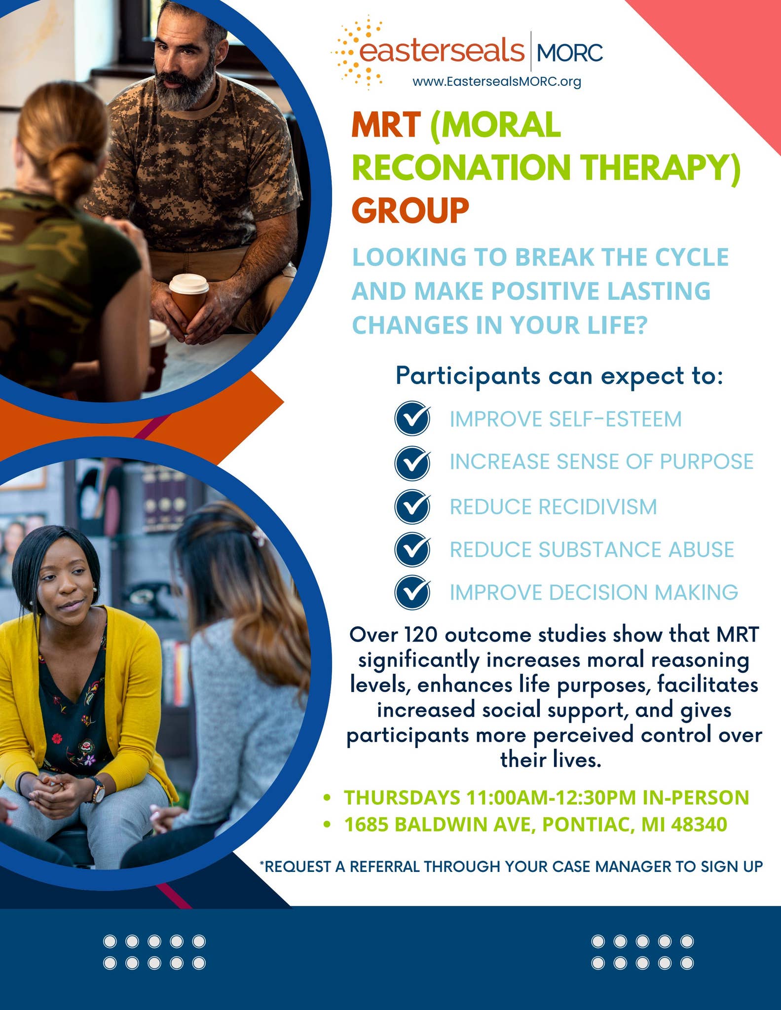Therapy Group Flyer - MRT (Moral Reconation Therapy) by Easterseals ...