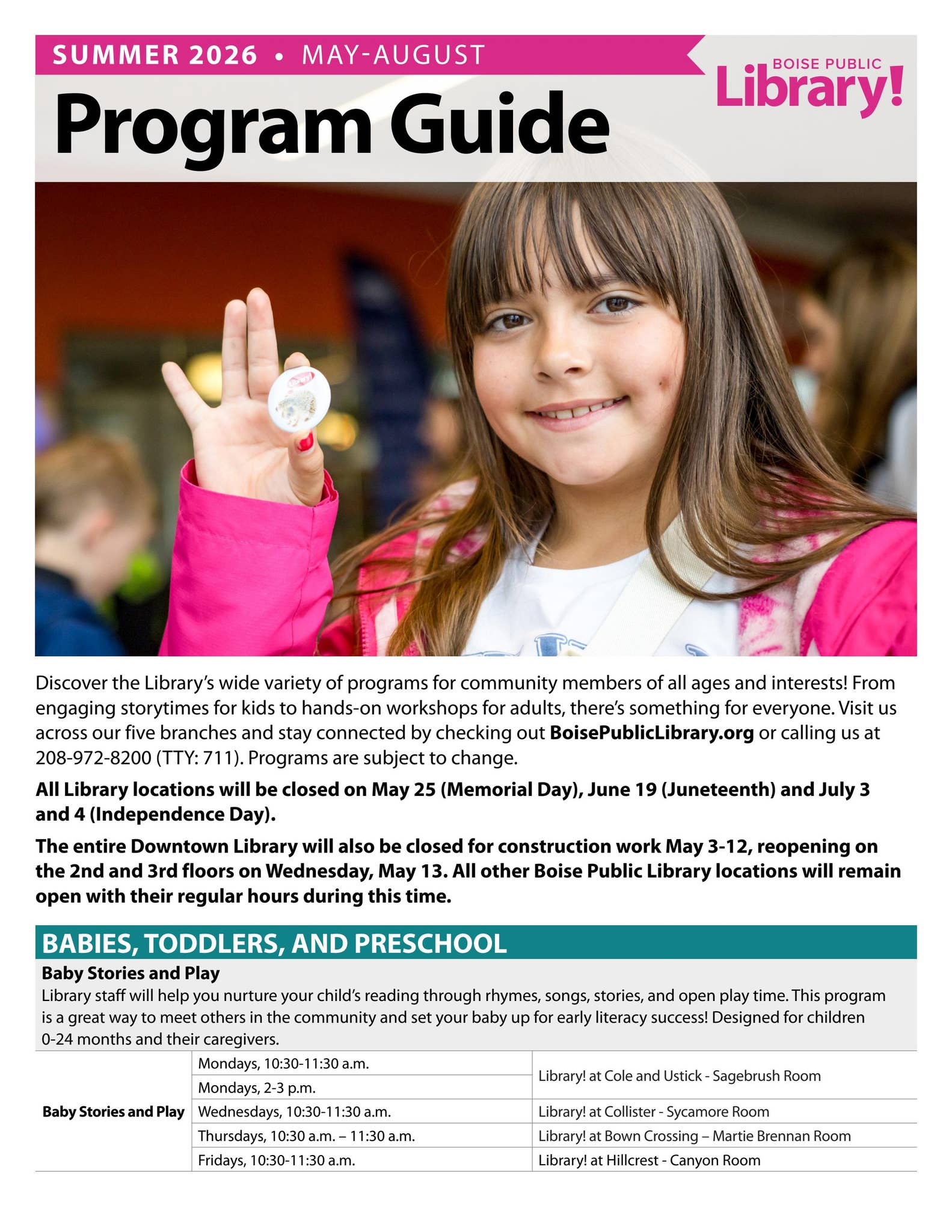 Boise Public Library - Summer 2026 Program Guide by City of Boise - Issuu