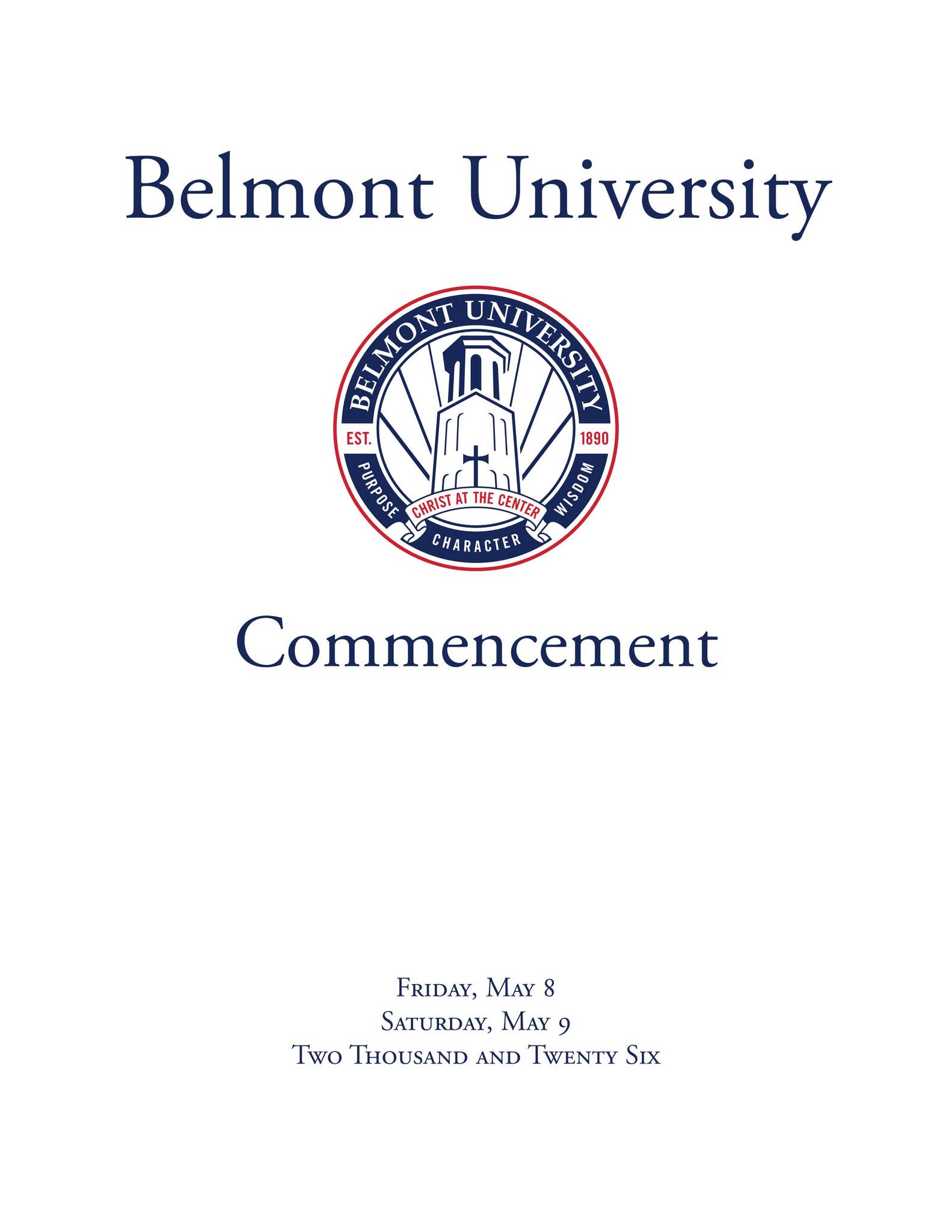 Belmont University Commencement May 2026 by Belmont University - Issuu