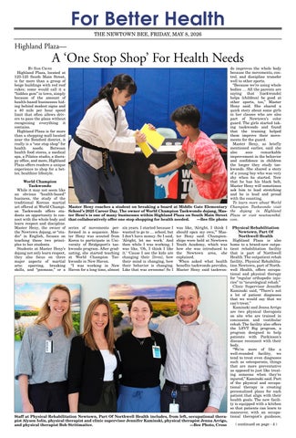 Newtown Bee - For Better Health - Spring 2026 by Bee Publishing Co - Issuu