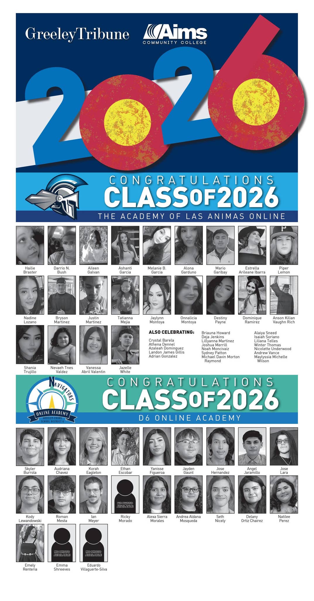 Graduation 2026 - Greeley Tribune by Prairie Mountain Media - Issuu