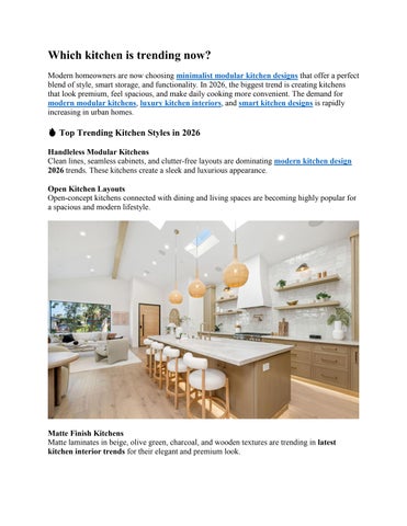 Trending Modular Kitchen Design 2026 by Mamta - Issuu