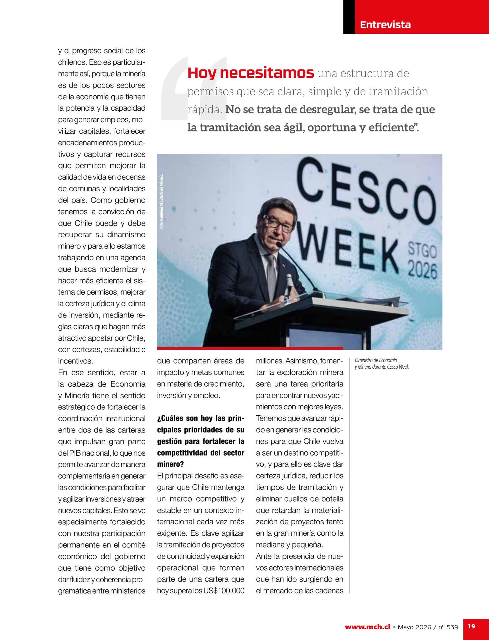 Revista Minería Chilena 539 by B2B MEDIA GROUP - Issuu