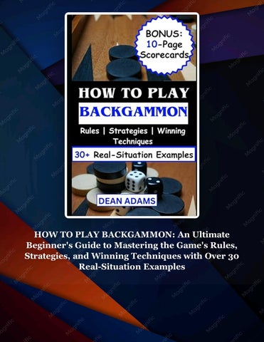 Free Pdf HOW TO PLAY BACKGAMMON: An Ultimate Beginner's Guide to ...