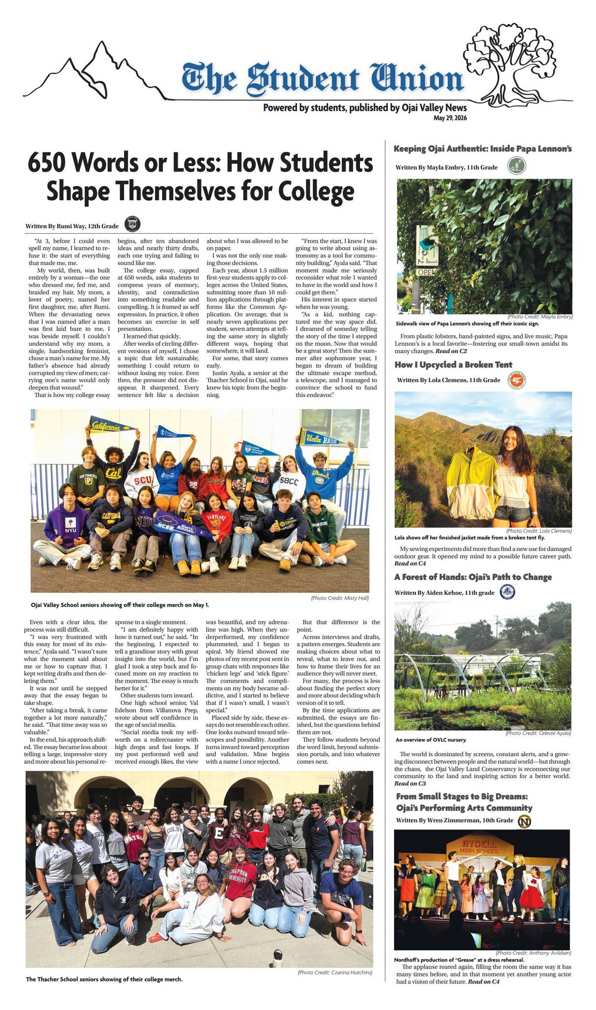 Ojai Valley Student Union 2026 by Ojai Magazine - Issuu